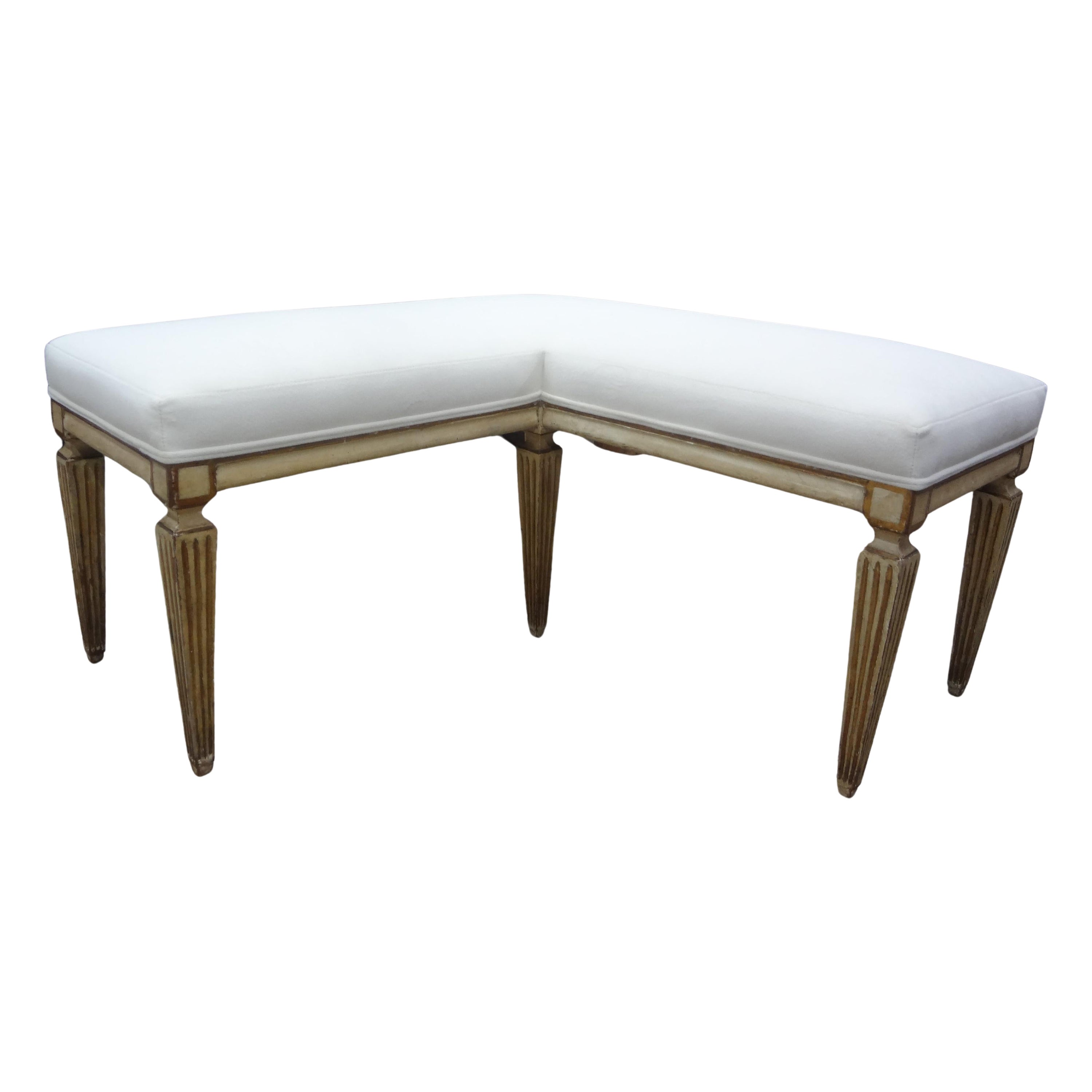 Early 20th C. French Louis XVI Victorian Style Kidney Shape Gold Vanity ...