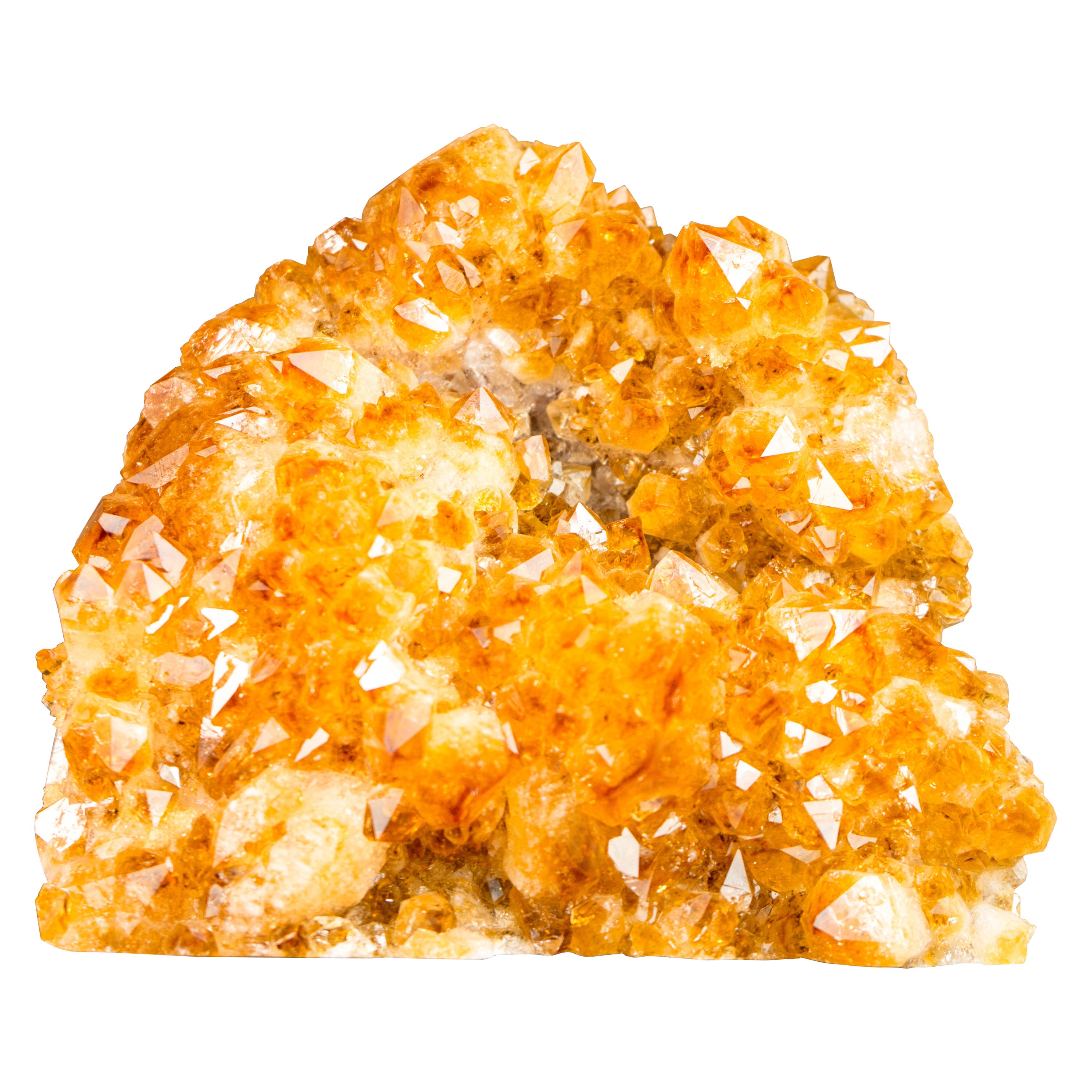 AAA Large Citrine Heart with Flower Rosette and Sparkly Golden Orange ...