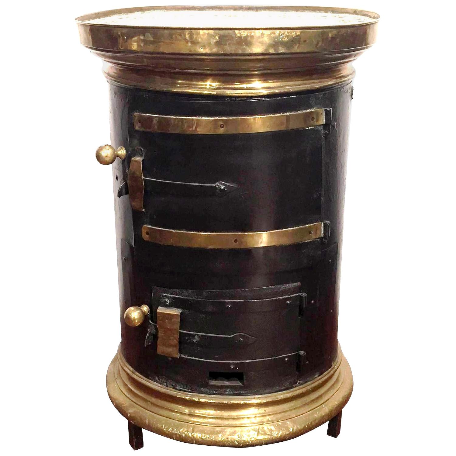 Ornate 19th Century Cast Iron Wood Stove at 1stdibs