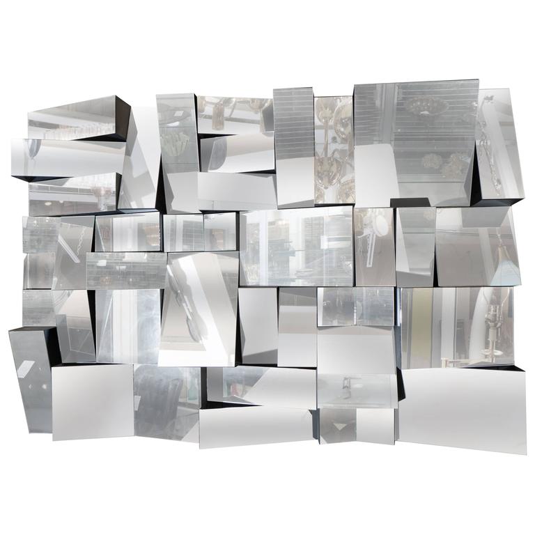 Fractal Wall Mirror in the Style of Neal Small at 1stDibs