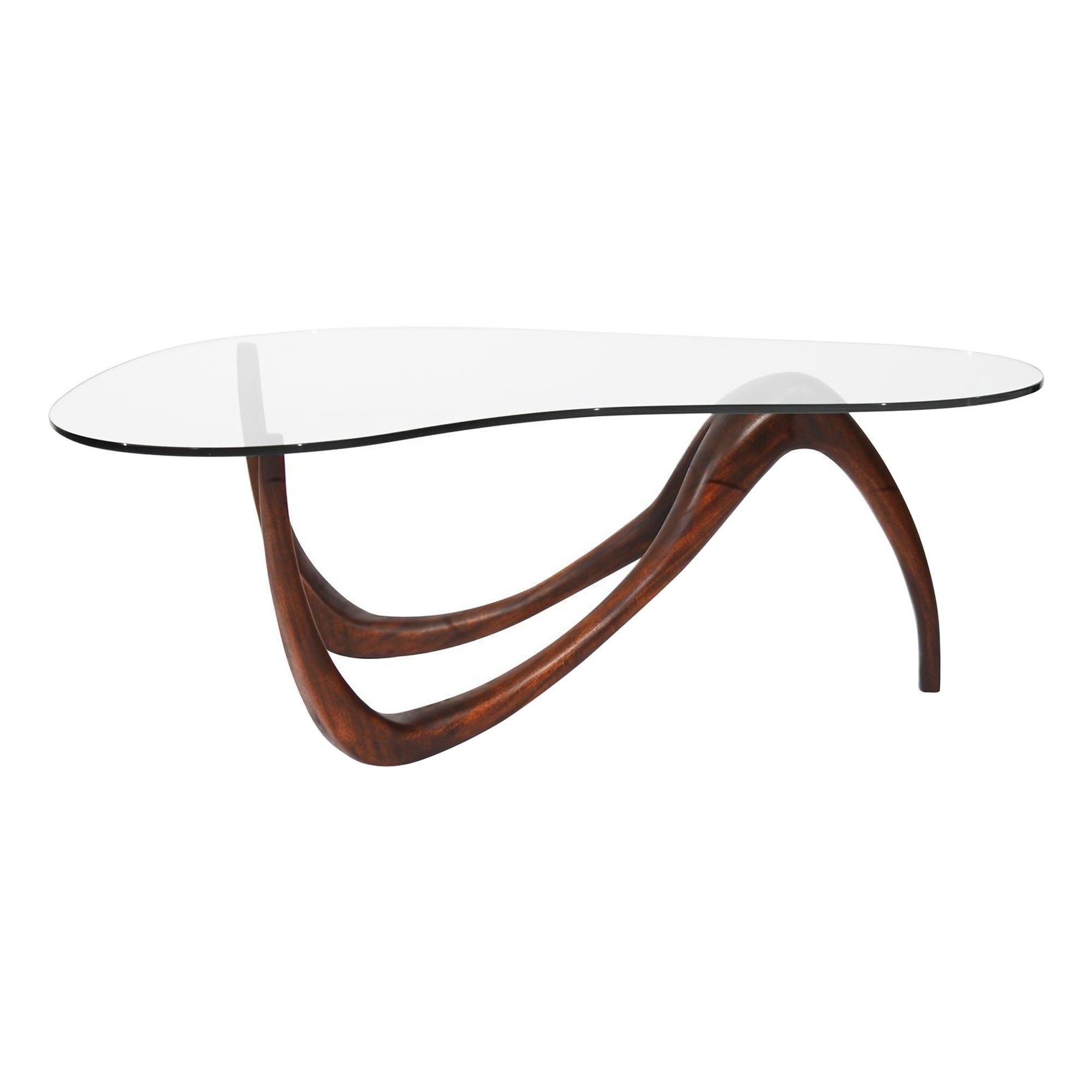 Private Studio Sculpted Abstract Coffee Table in Mahogany, C. 1980s For ...