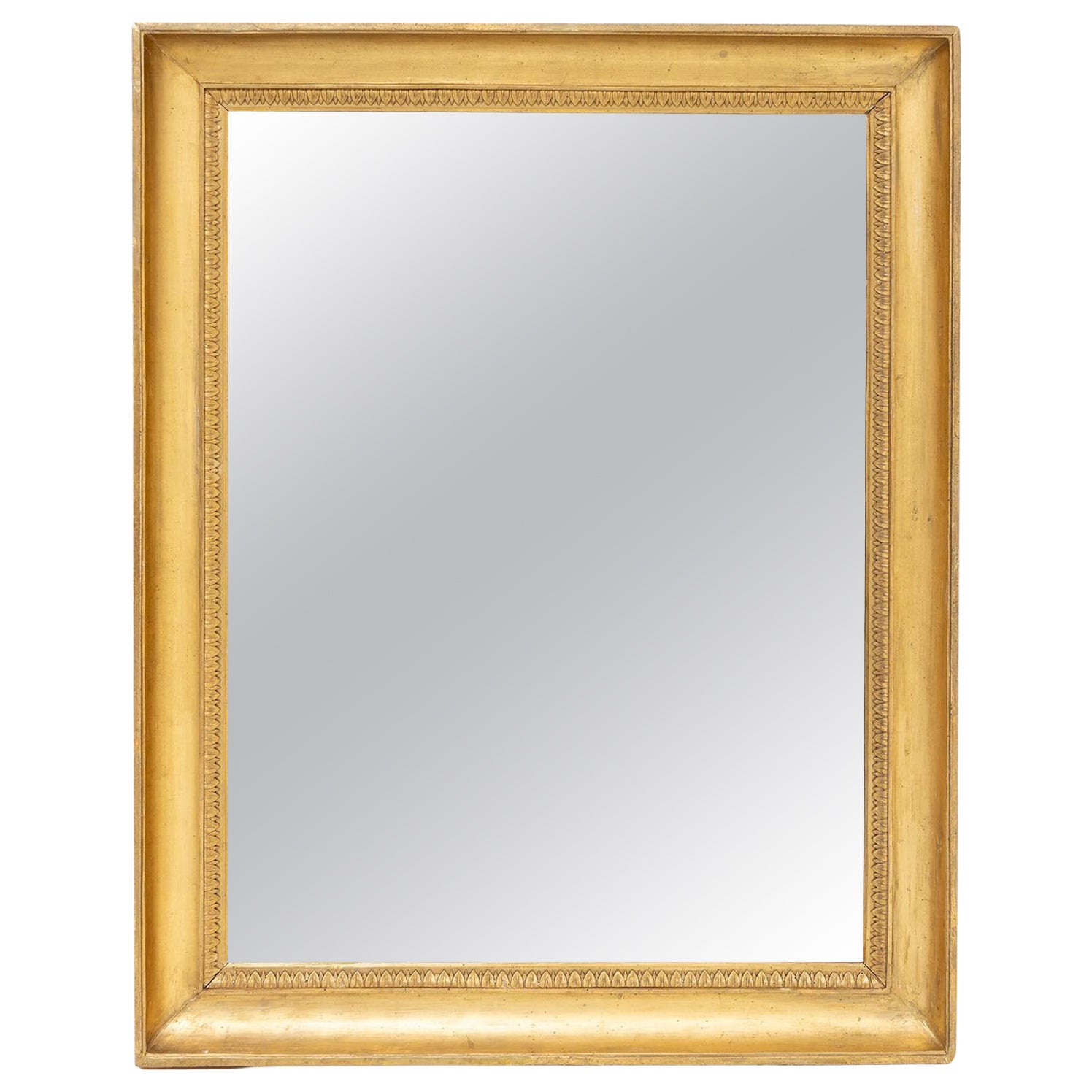 Gold-patinated wall mirror, 19th century For Sale at 1stDibs