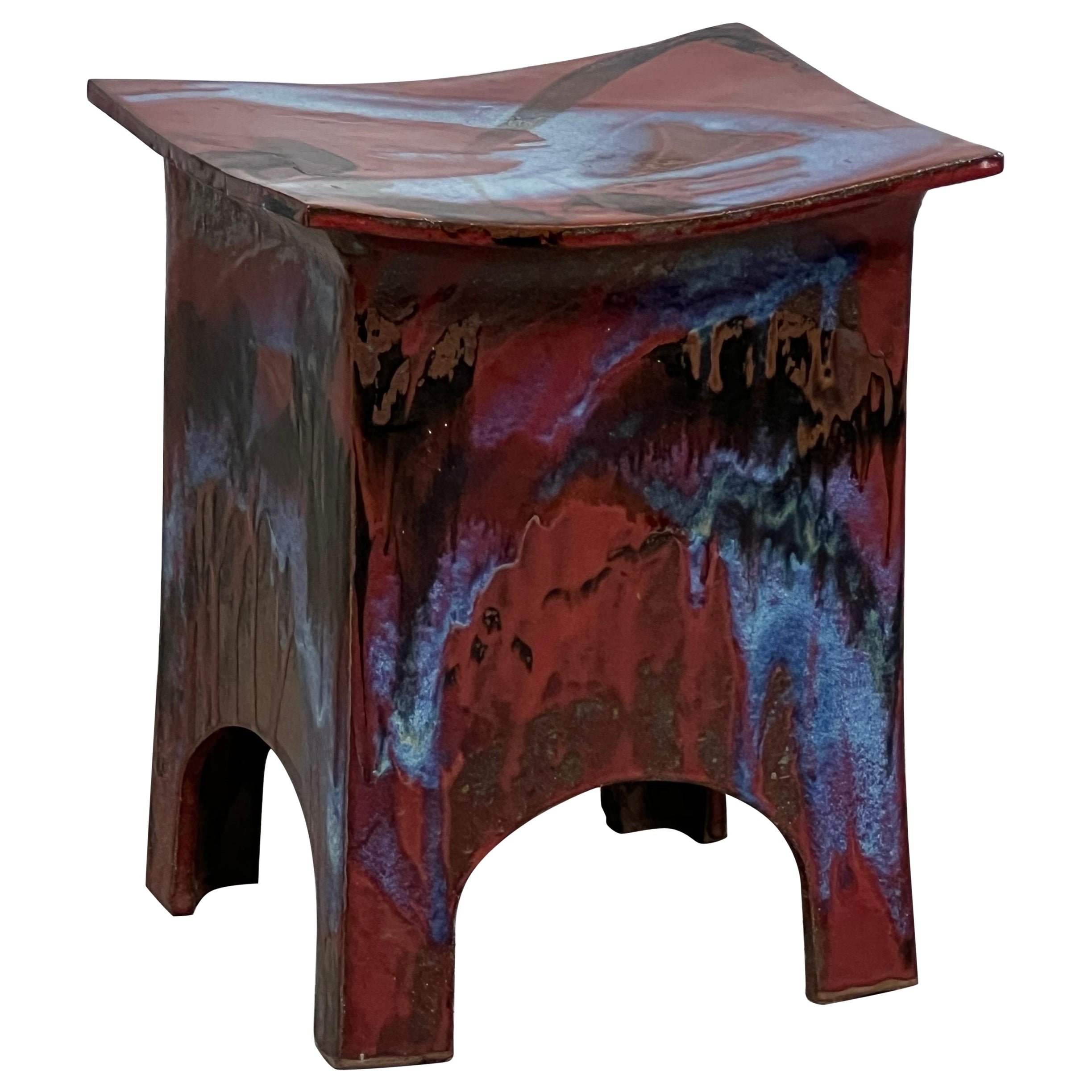 Eric O'Leary Ceramic Stool / Table at 1stDibs