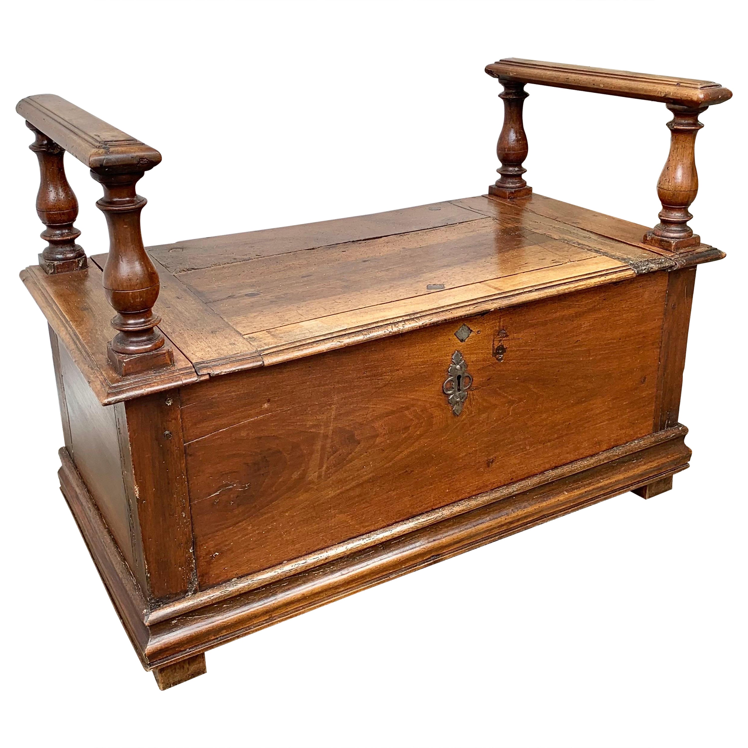 19th Century French Walnut Bench at 1stDibs