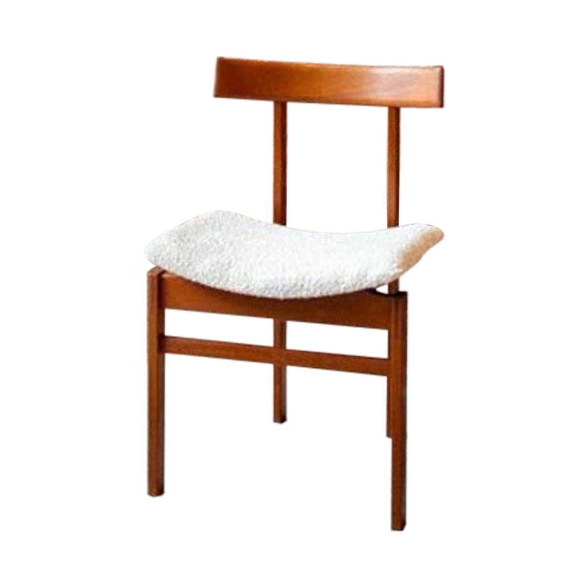 1960s Danish Afromosia Teak Occasional Chair For Sale at 1stDibs