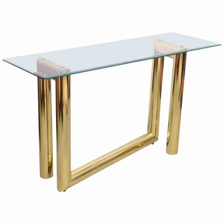 Abstract Brass Karl Springer Console Table, 1970s, USA at 1stDibs ...