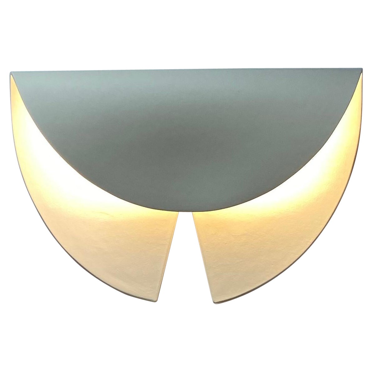 Contemporary Ceramic Wall Sconce, Modern Illuminated Sculpture "Tension ...