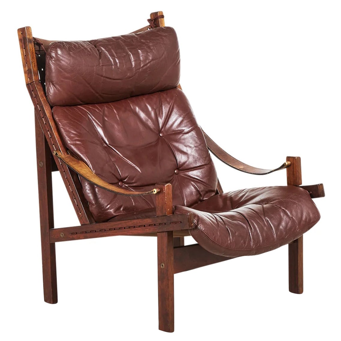 Leather Hunter Safari Lounge Chair and ottoman by Torbjørn Afdal for ...