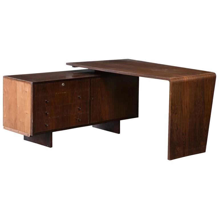 Jacaranda Desk by Joaquim Tenreiro, Brazil, 1950s For Sale at 1stDibs