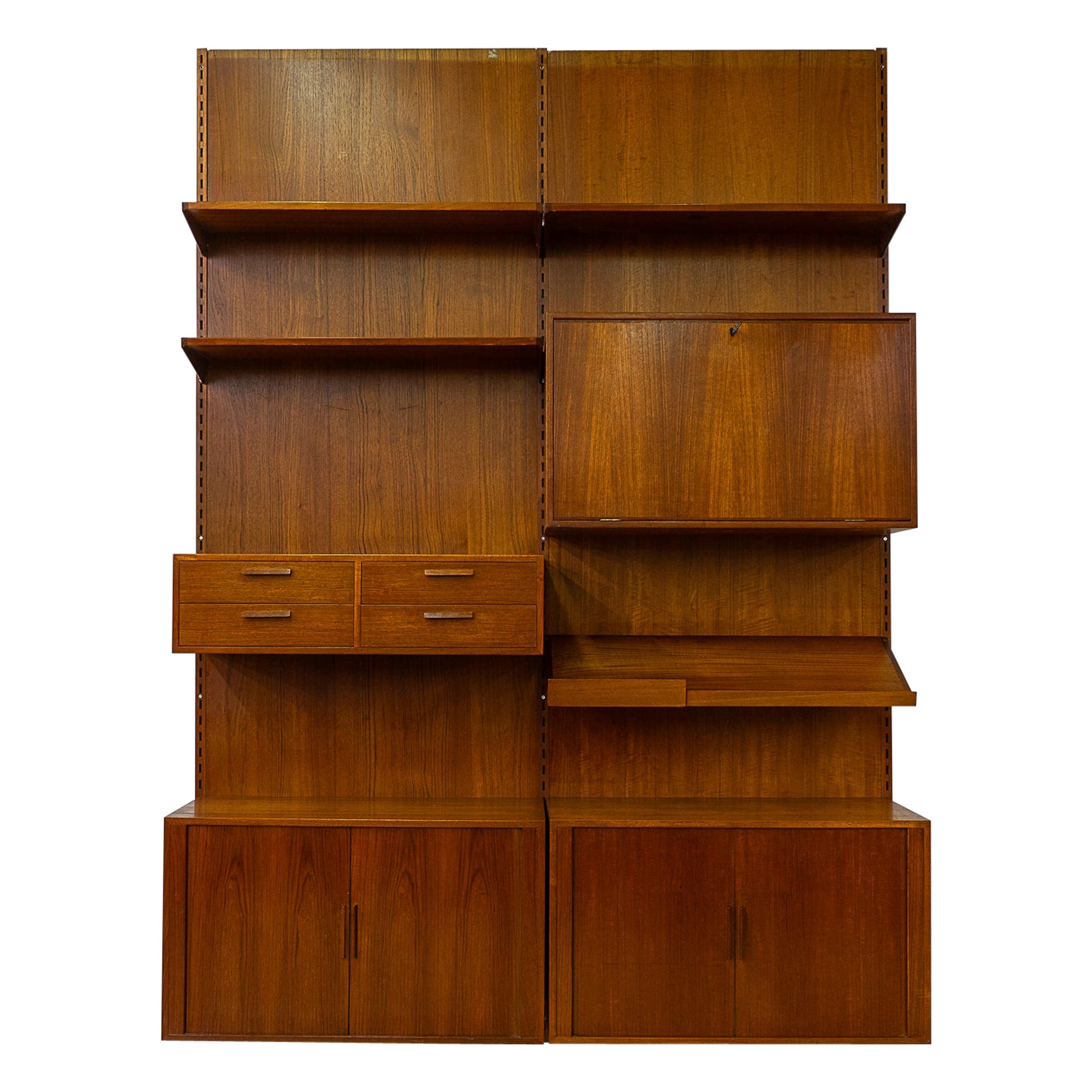 Danish Mid-Century Modern Teak Wall System by Kai Kristiansen For Sale ...