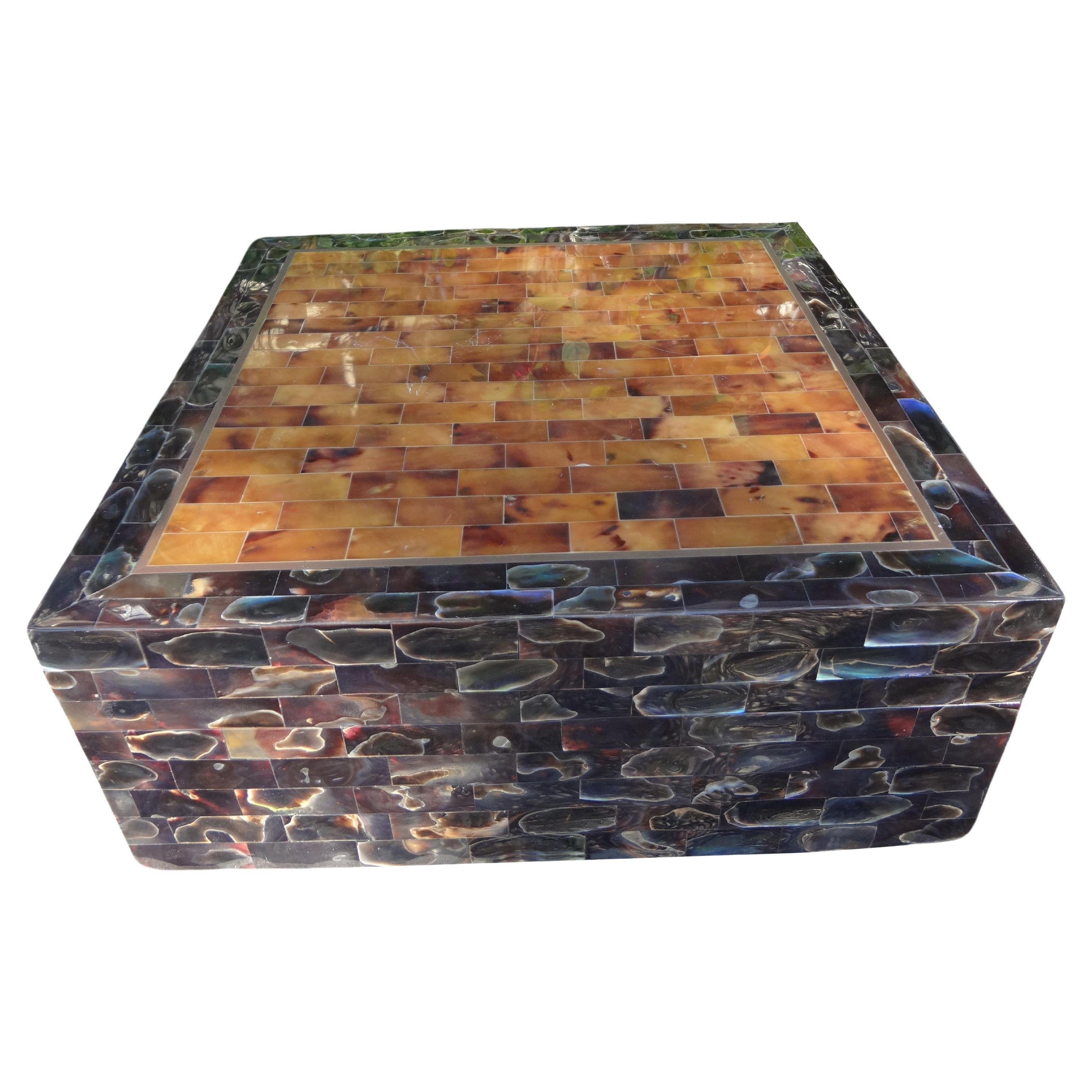 Vintage Bohemian Tessellated Horn Decorative Box by Nordstrom For Sale ...