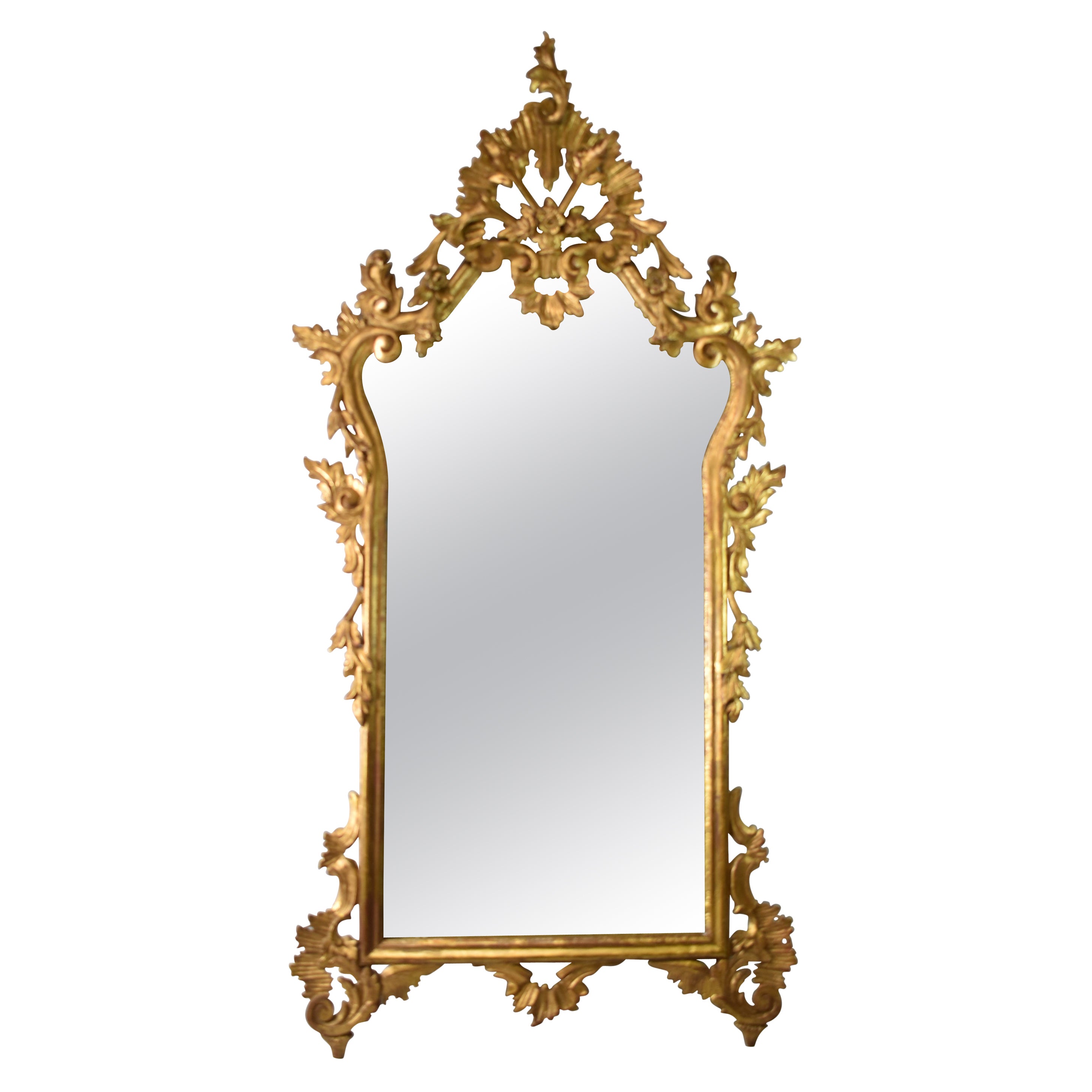 Italian Vintage Richly Carved Wooden Mirror at 1stDibs