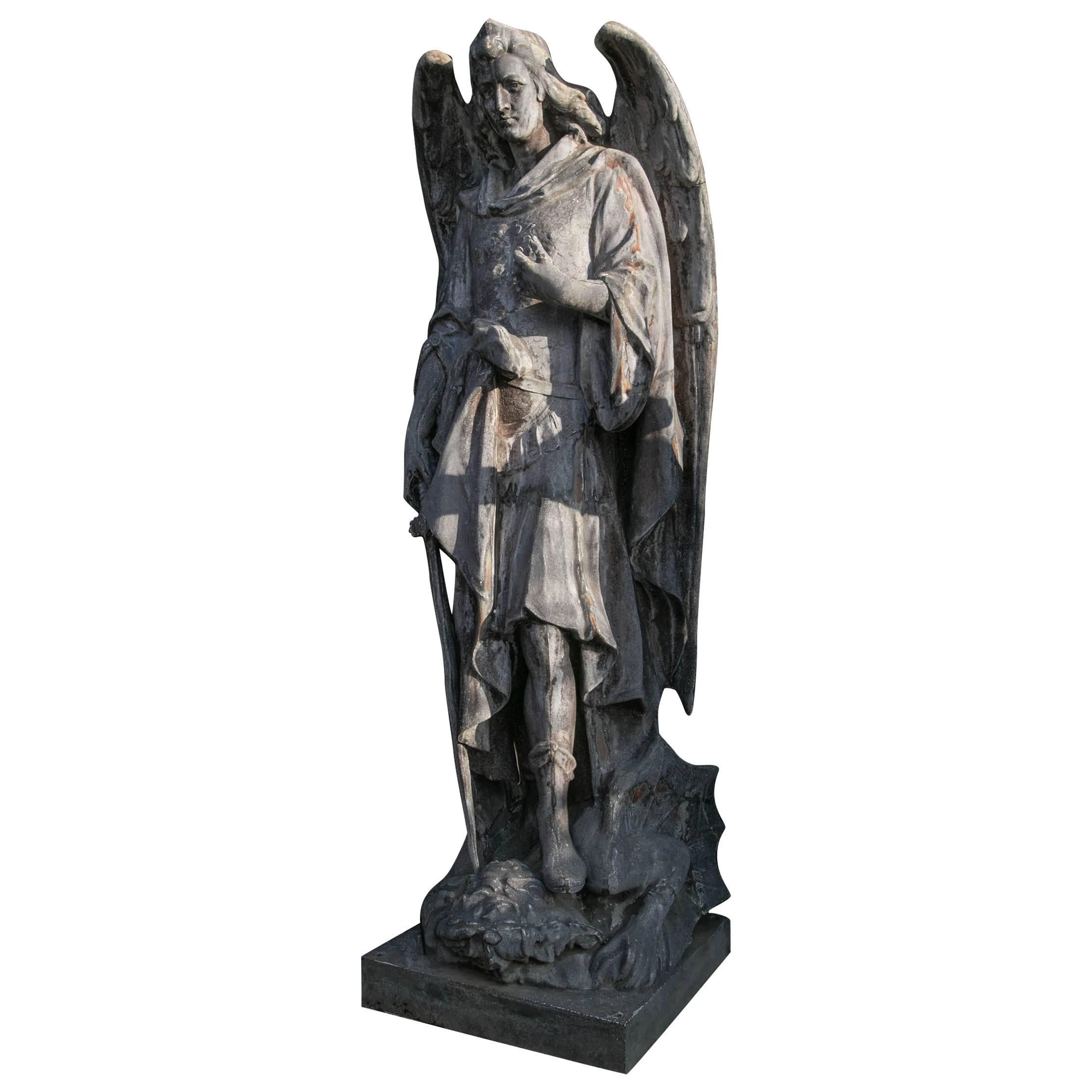 Zinc Statue of the Archangel Michael at 1stDibs | archangel michael ...