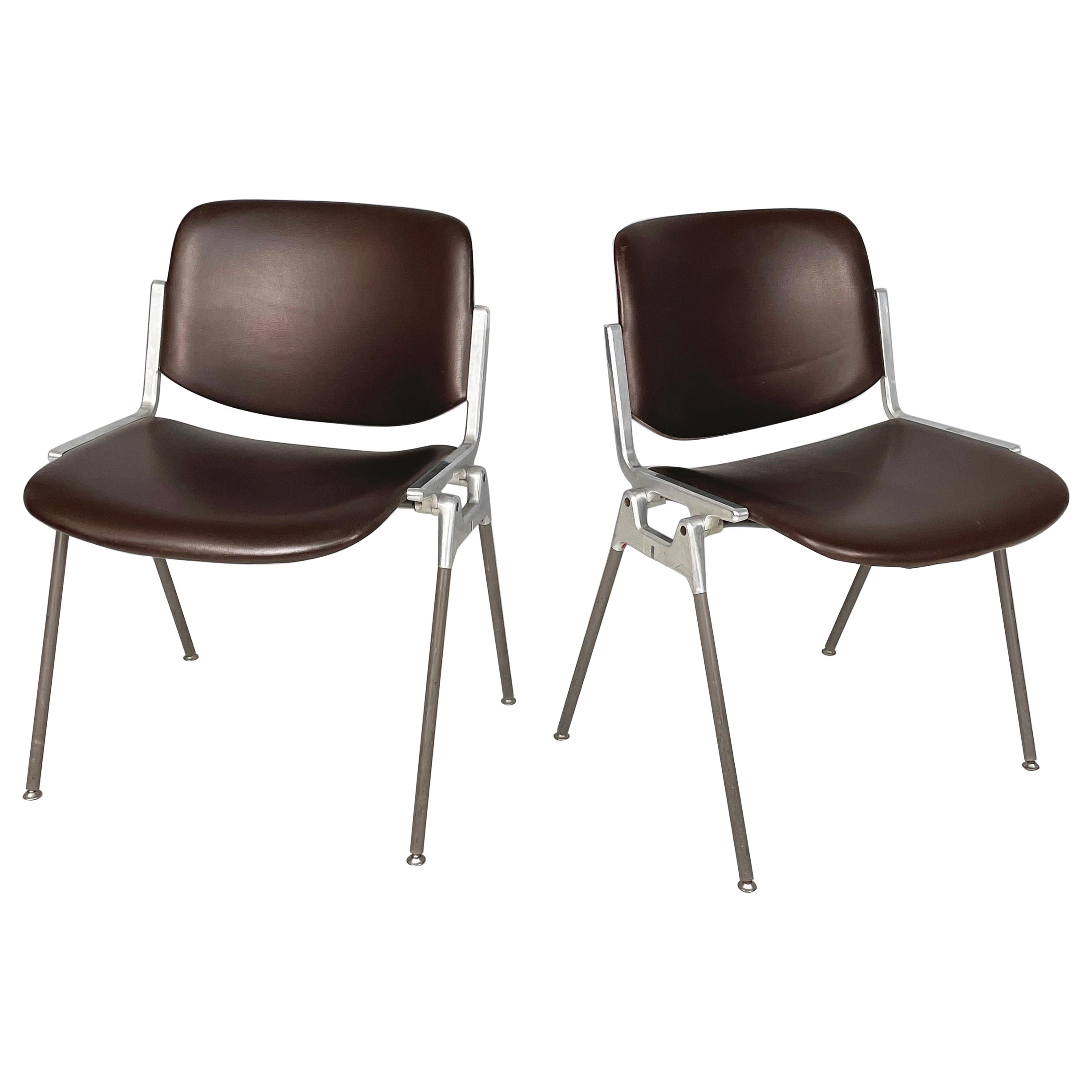 Mid-Century Modern Italian Set of Four Dsc 106 Chairs by Anonima ...