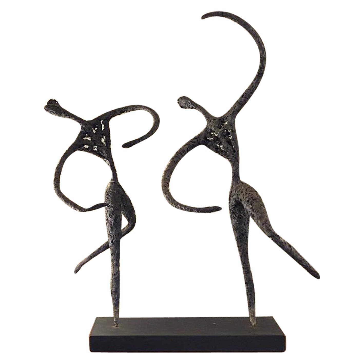 Midcentury Zahava Odes-Stern Kinetic Iron Two Dancers Sculpture Israeli ...