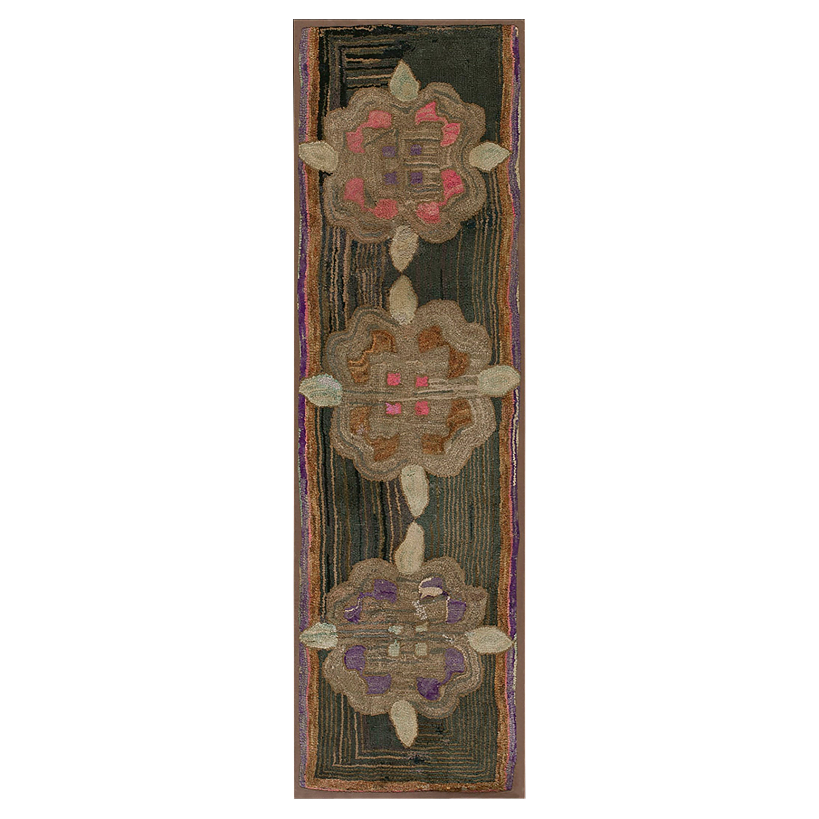 Early American Hand Hooked Rug For Sale at 1stDibs | early american ...