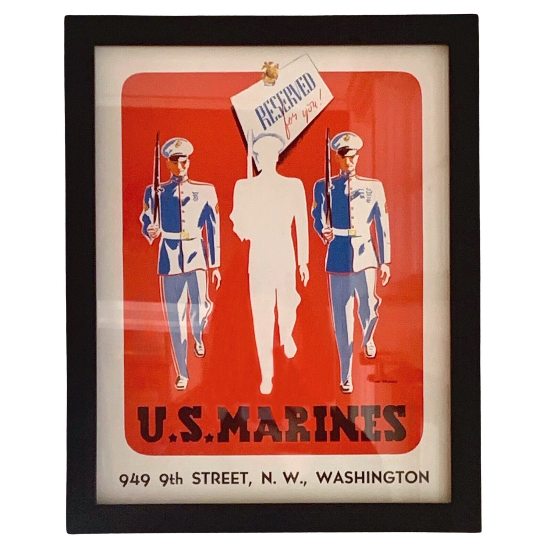 "U.S. Marines. Reserved for you!" Vintage WWII Marine Corps Recruitment ...