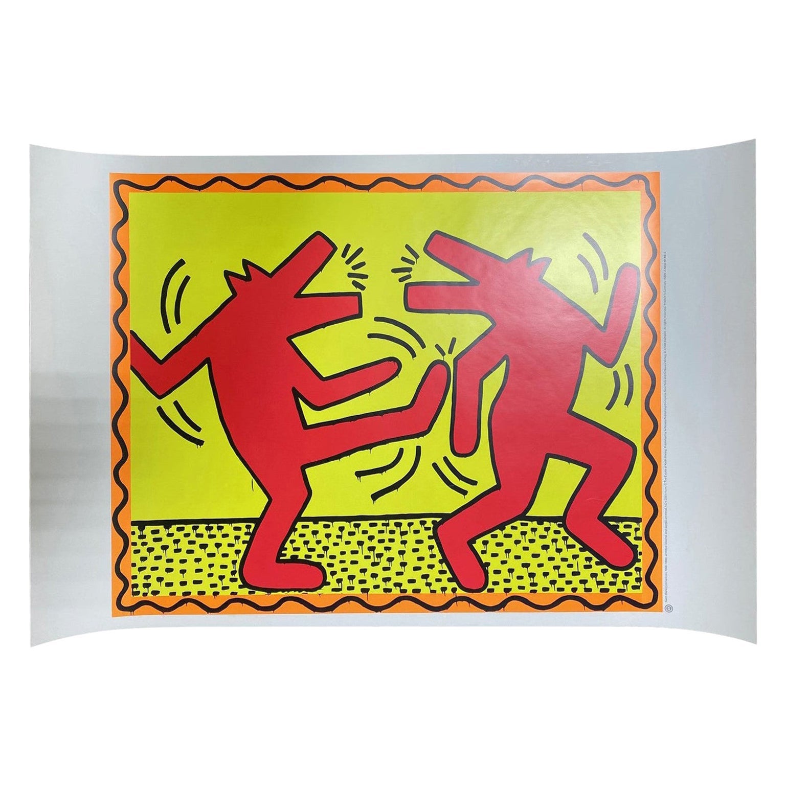 Keith Haring Vintage NYC Pop Shop te Neues Art Lithograph Poster Red ...