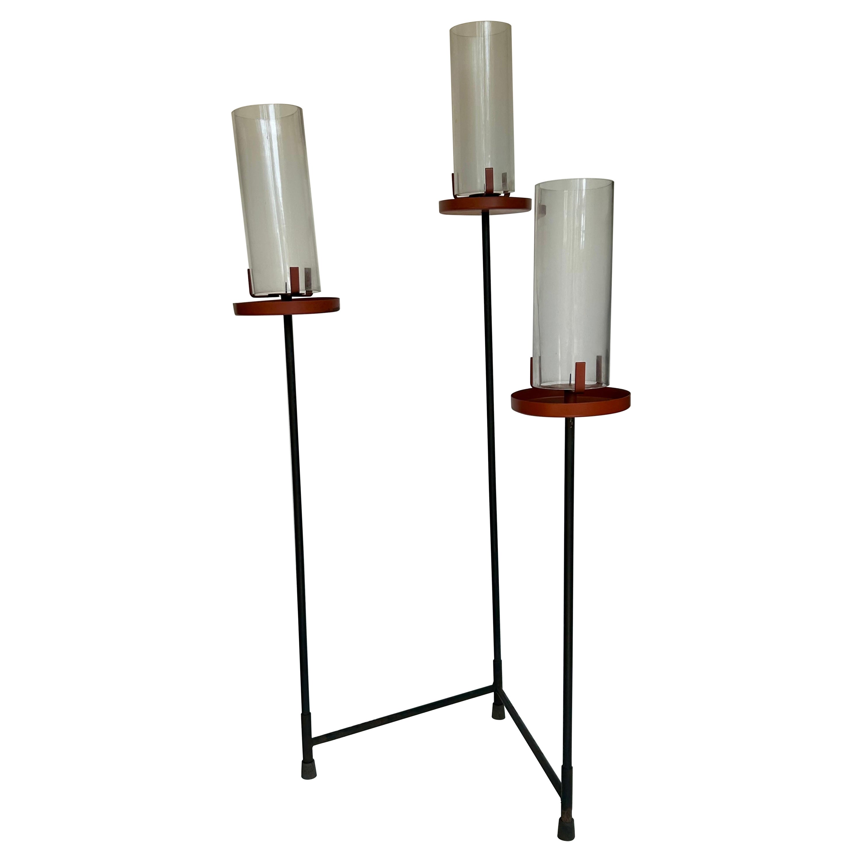 Van Keppel Green Iron Tripod Candelabra For Sale at 1stDibs
