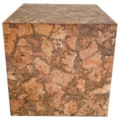 Vintage Inspired Cube Cork End Table Side Table Square Cocktail Table ...