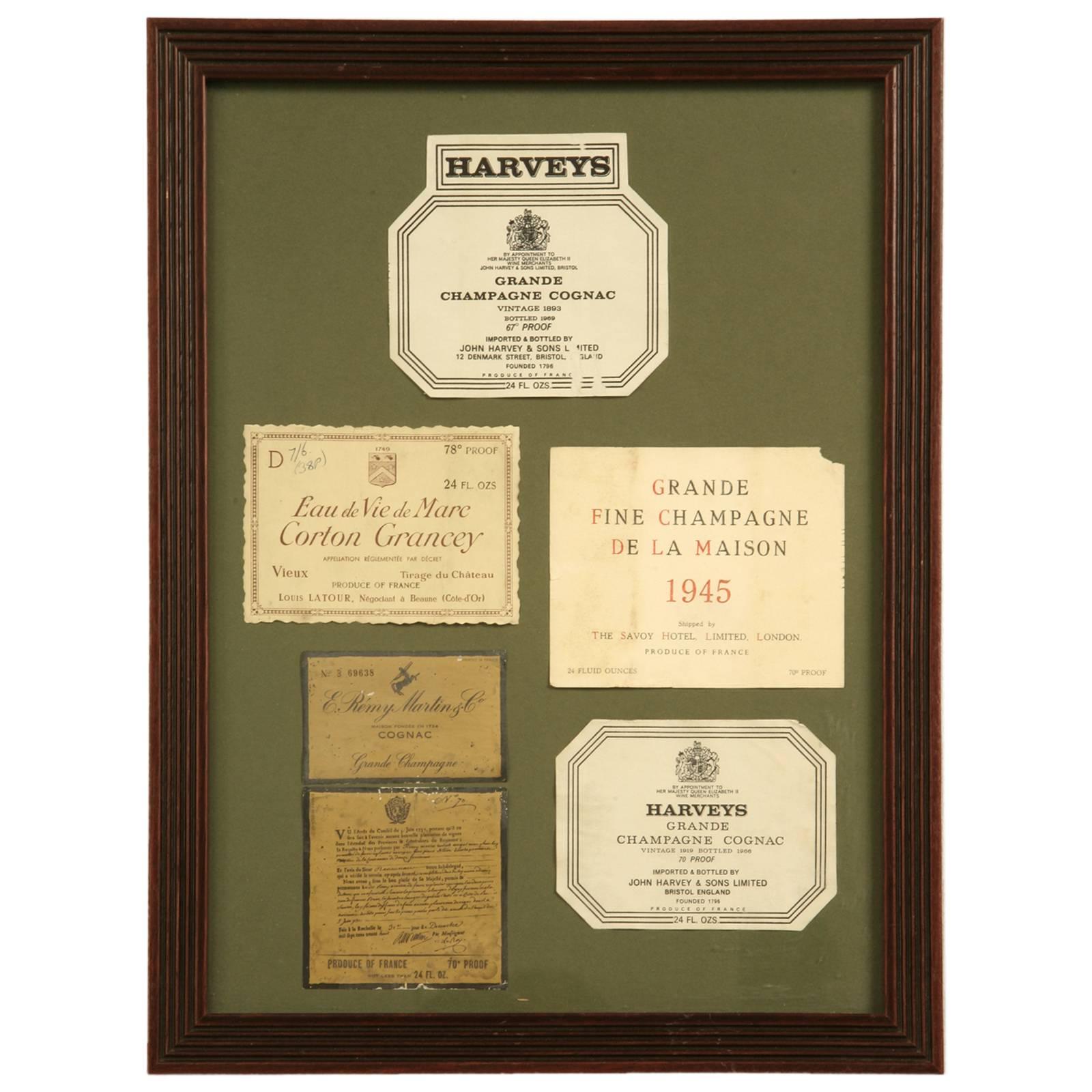 Collection of Old Labels for Wine Cellar at 1stDibs