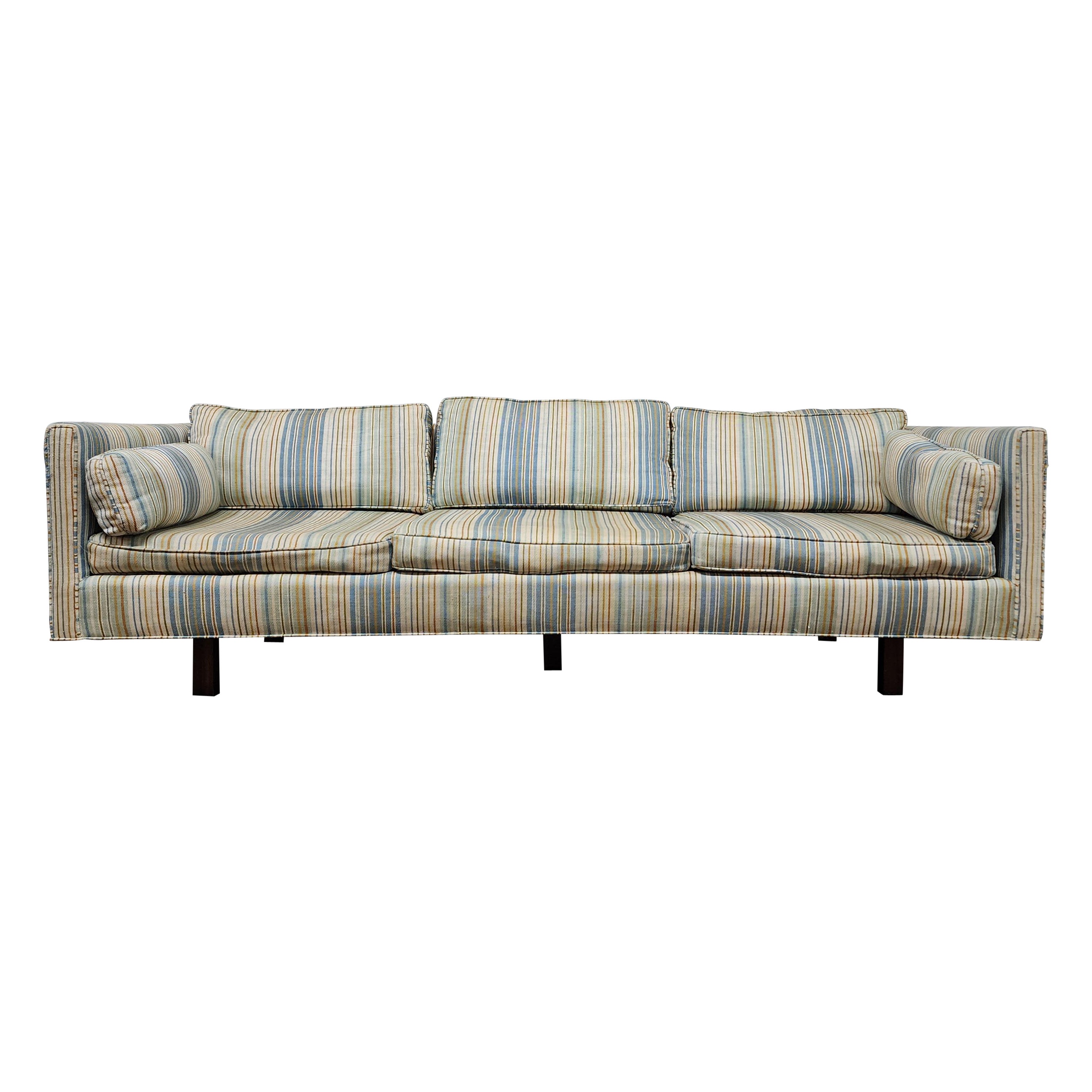 Midcentury Danish Modern Milo Baughman Style Sofa at 1stDibs
