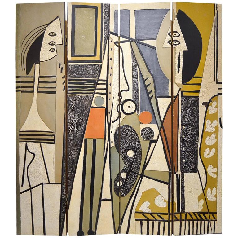 Room Divider or Hinged Screen after Pablo Picasso's 'Artist and Model ...