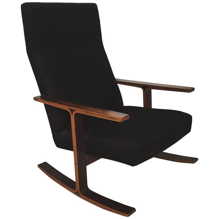 Rosewood Rocking Chair Manner of Mitsumasa Sugasawa for Tendo Mokko at ...