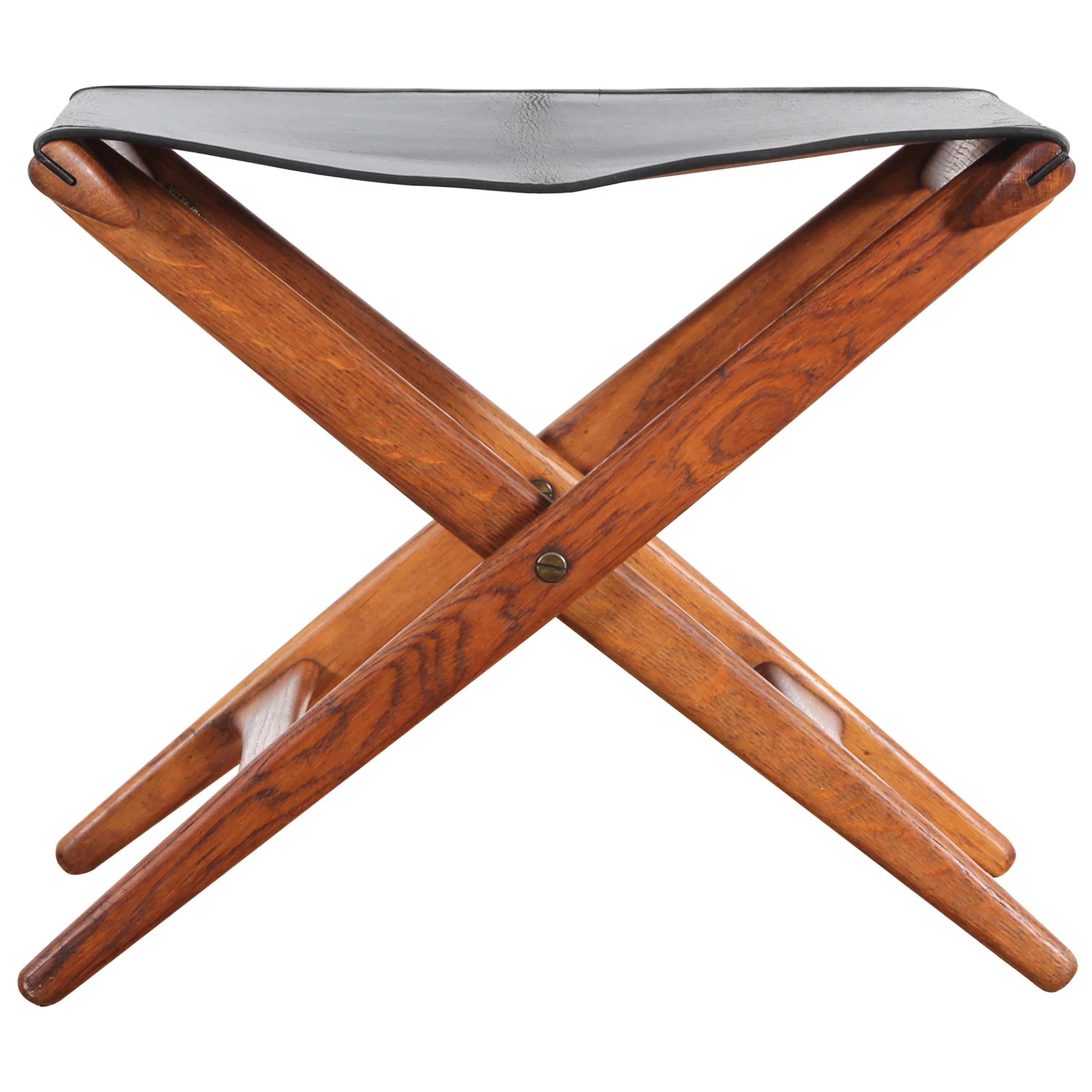 Danish Mid-Century Folding Stool by Östen Kristiansson at 1stDibs