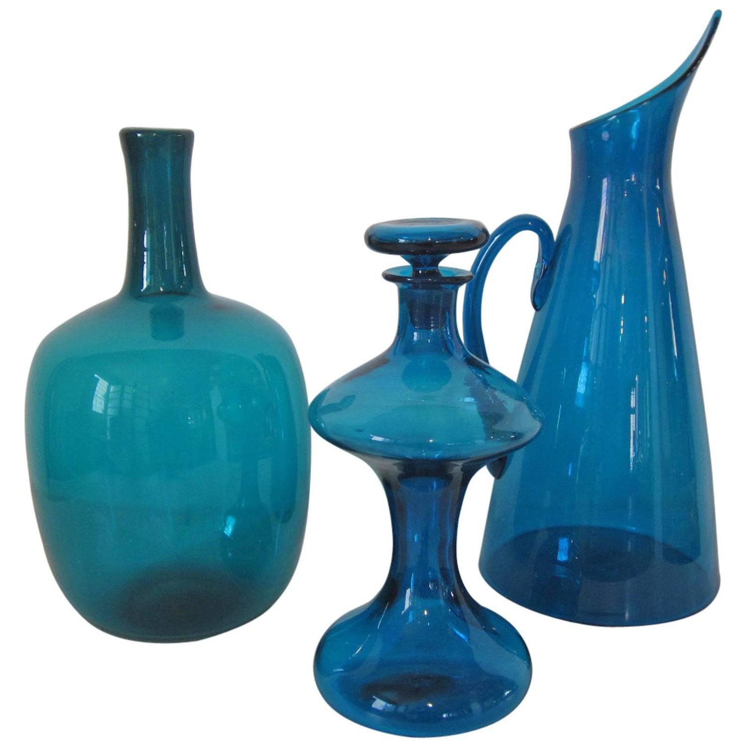 Blue Blenko Glass Collection at 1stdibs