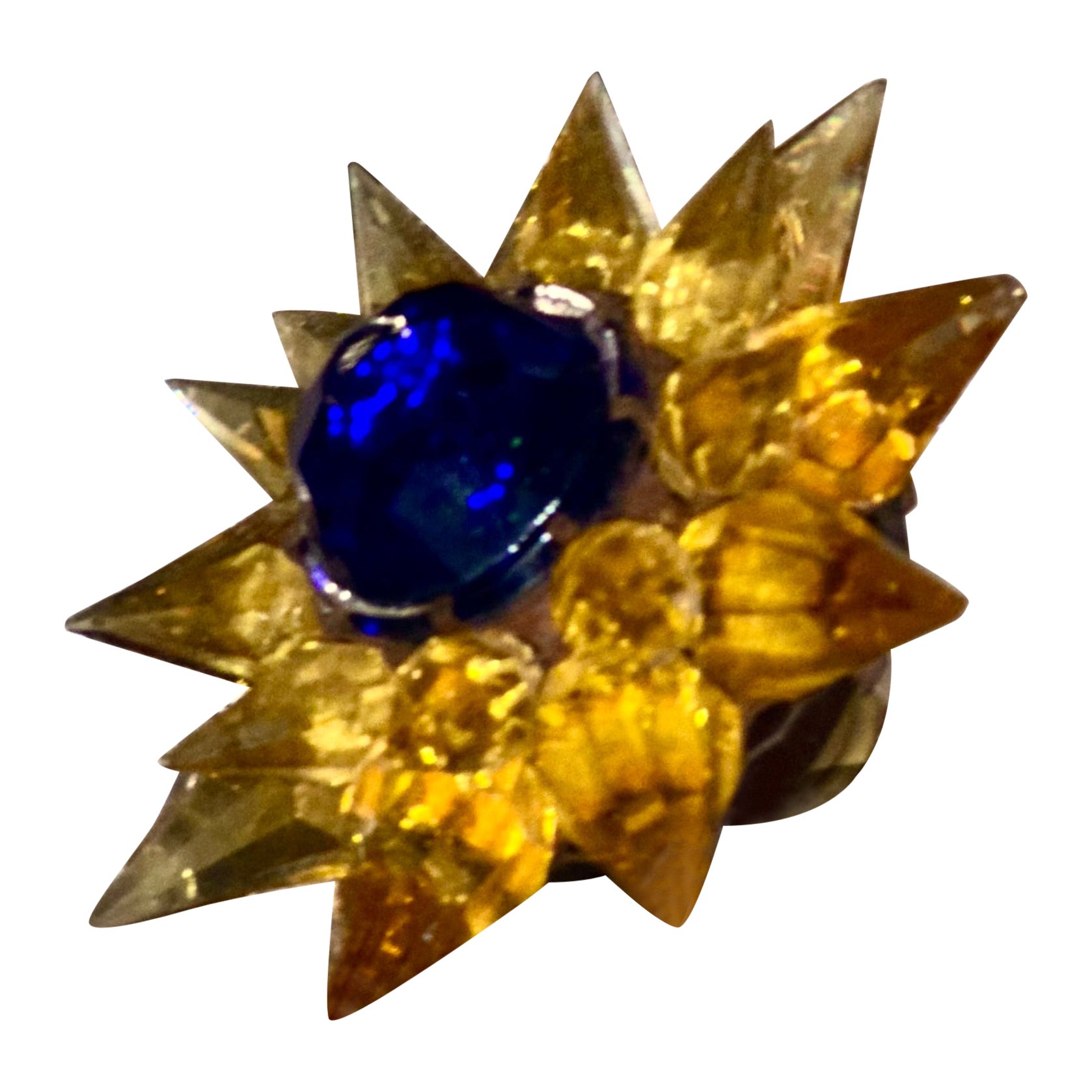 Matchless Wonder Star #910 Double Row Amber and Blue Crystal C-9 ...