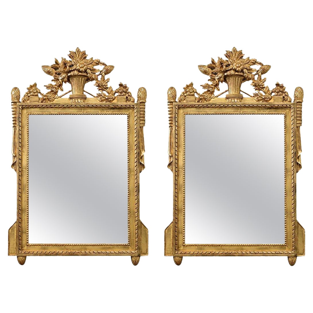 Pair of Louis XVI Style Reproduction Mirrors For Sale at 1stDibs