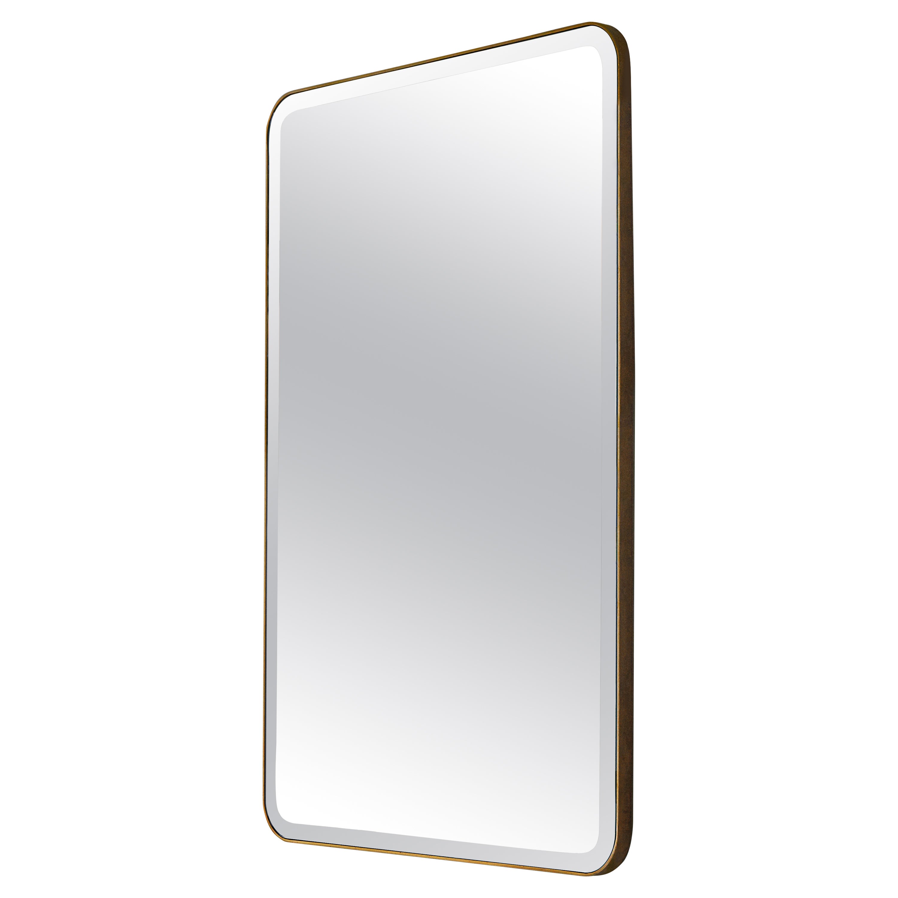 Sanders Mirror in Cut Glass and Brass — Large For Sale at 1stDibs