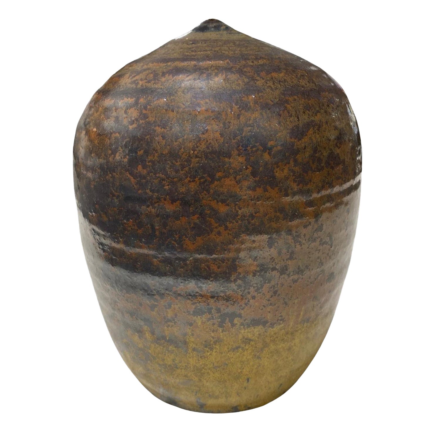 Tashiko Tazaezu Signed Japanese Studio Pottery Closed Form With Rattle ...