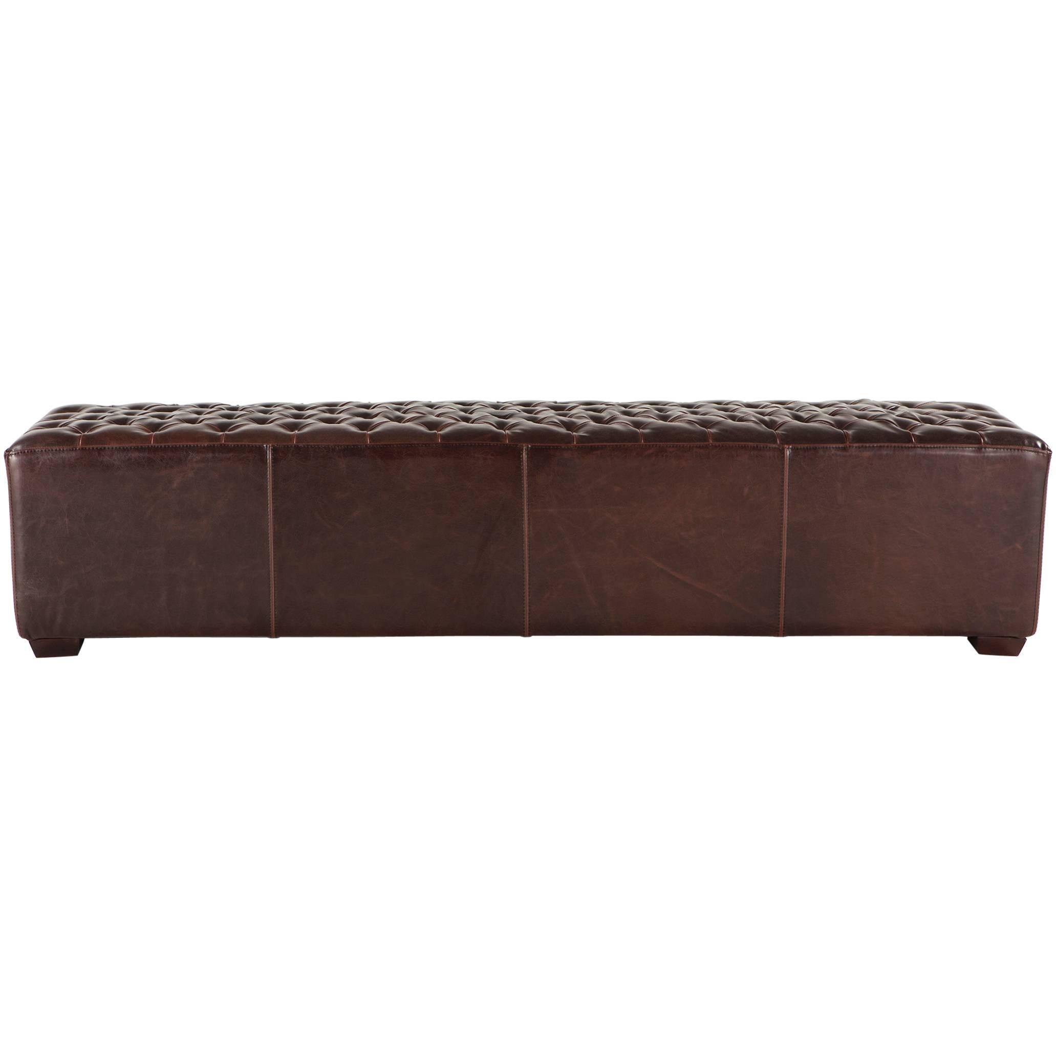 Rectangular Leather Bench For Sale at 1stDibs