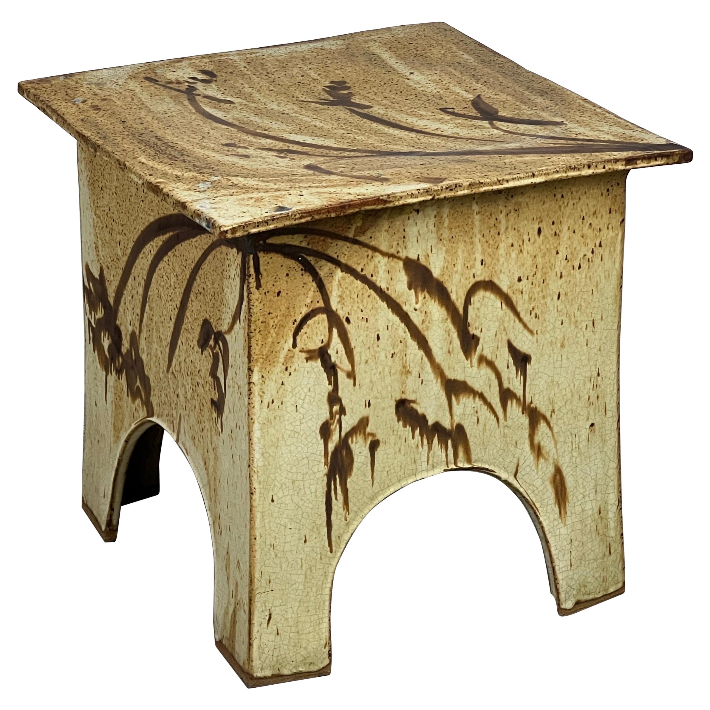 Eric O'Leary Ceramic Stool / Table For Sale at 1stDibs