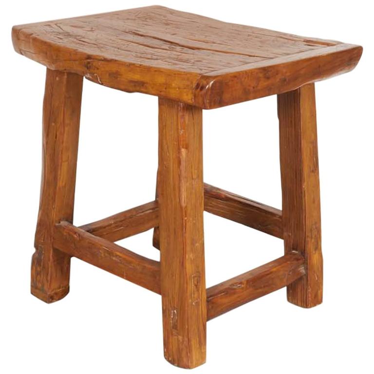Large Rustic Stool/ Side Table at 1stDibs