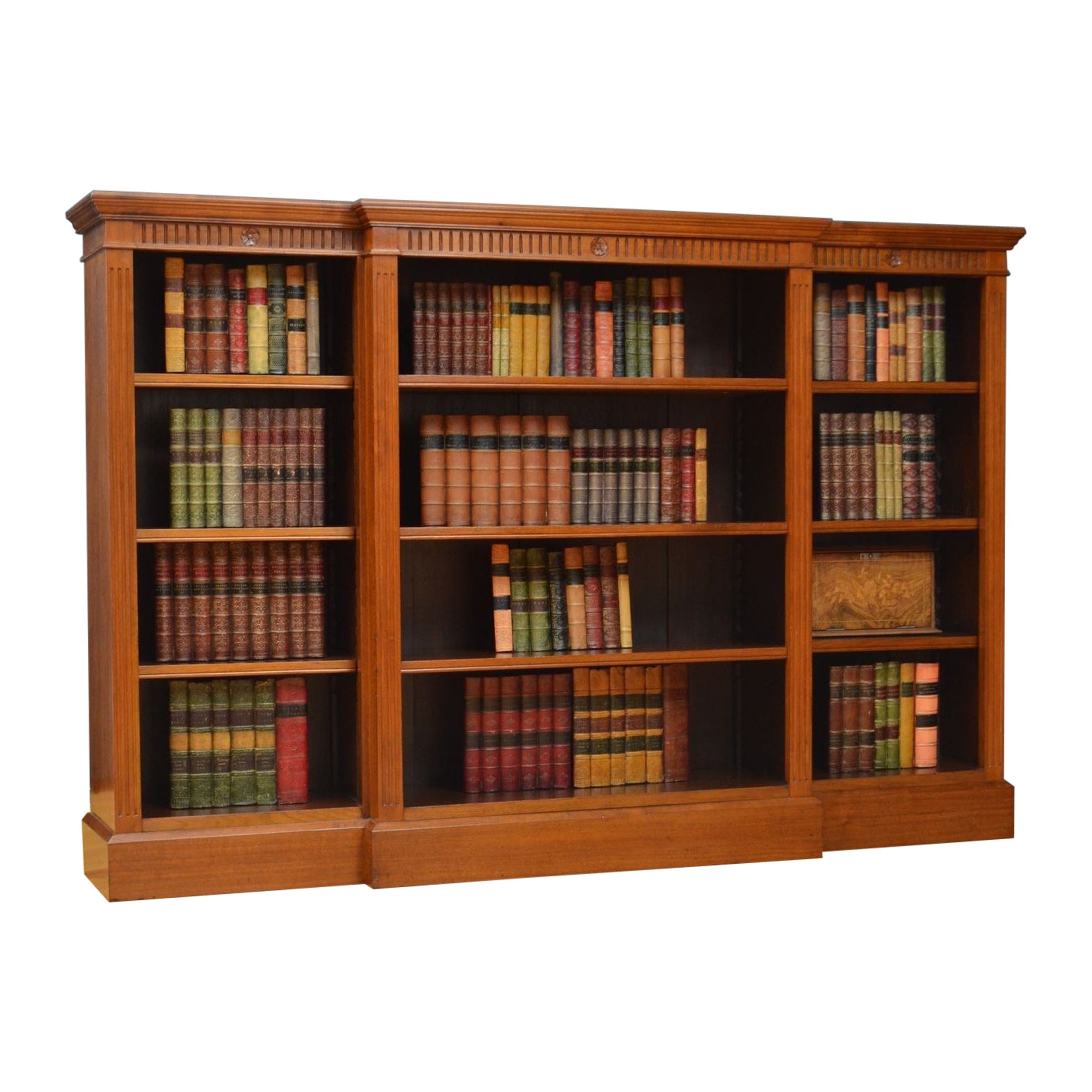 Victorian Solid Walnut Open Bookcase at 1stDibs