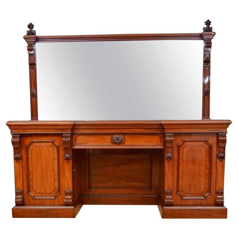 Victorian Mahogany Pedestal Sideboard