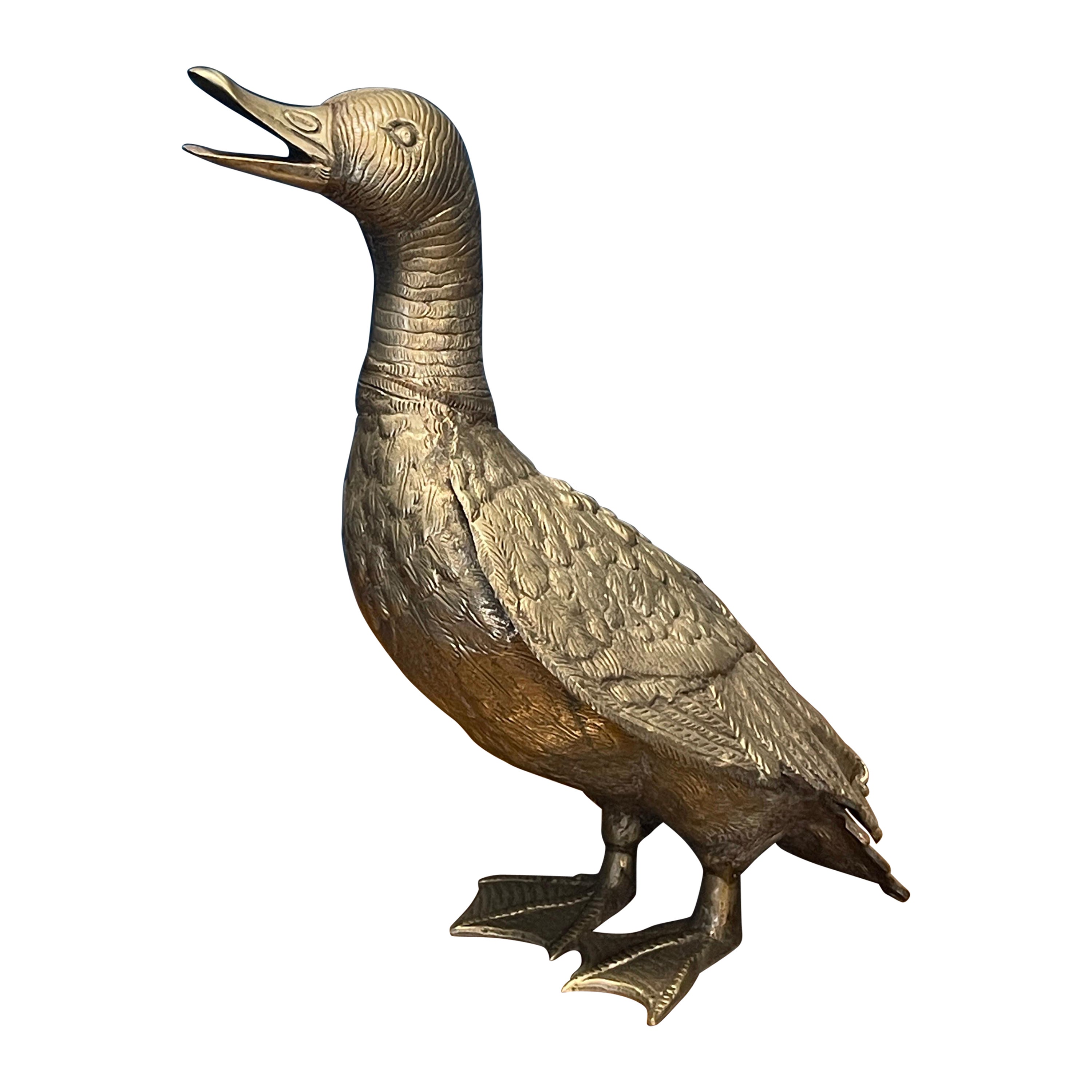 Antique italian bronze duck For Sale at 1stDibs