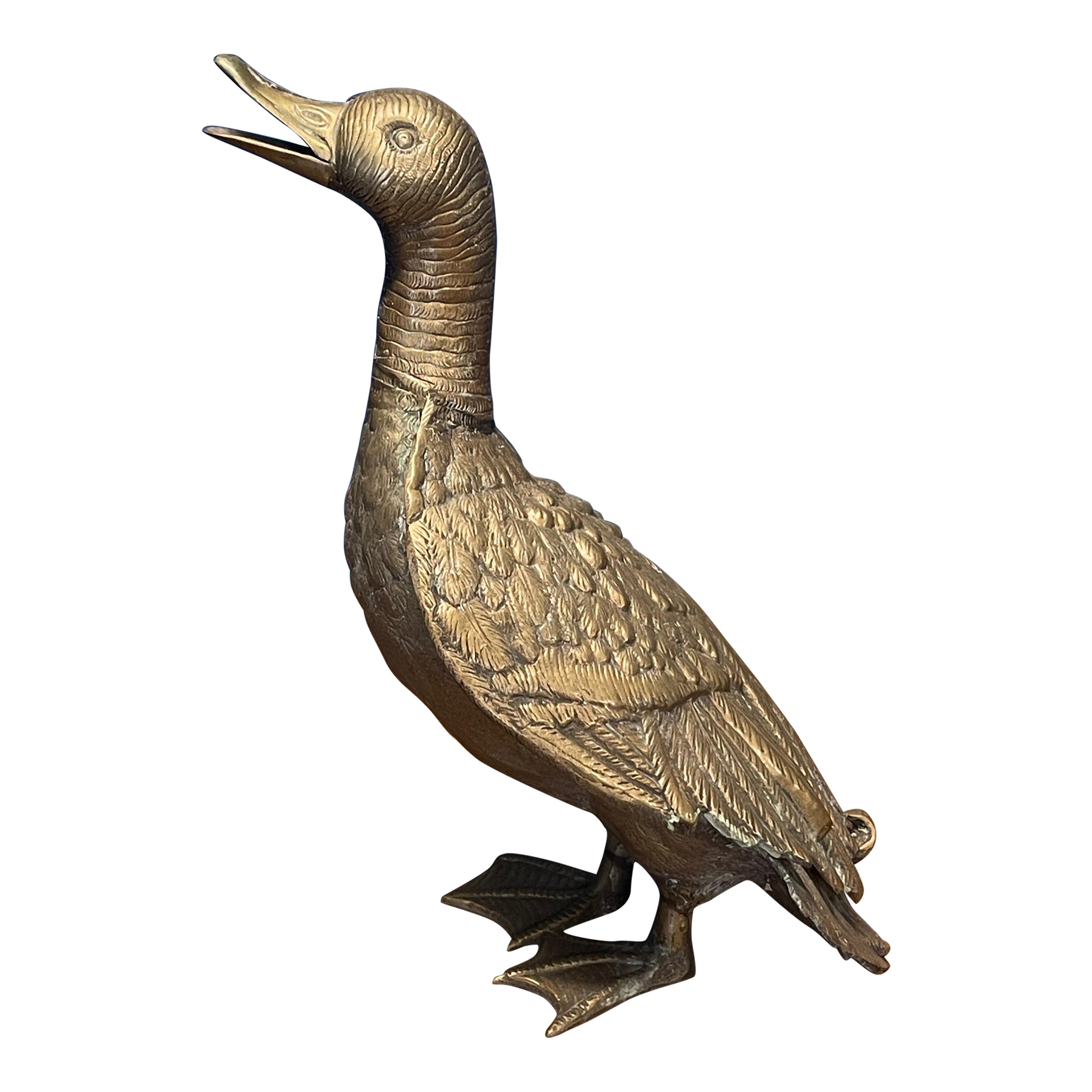 Antique italian bronze duck For Sale at 1stDibs