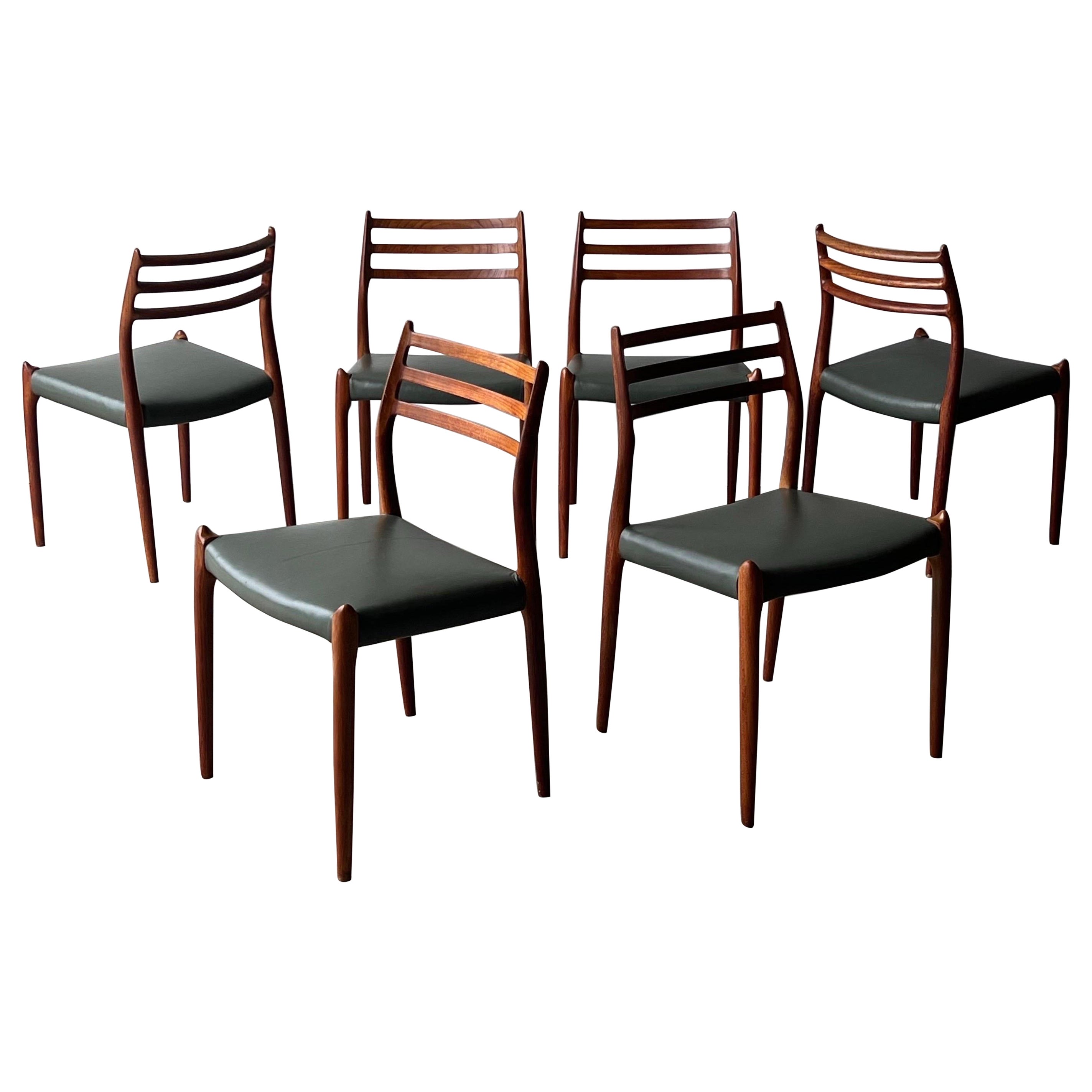 Mid-Century Model 78 Dining Chairs by Niels Otto Møller - Set of 6 For ...