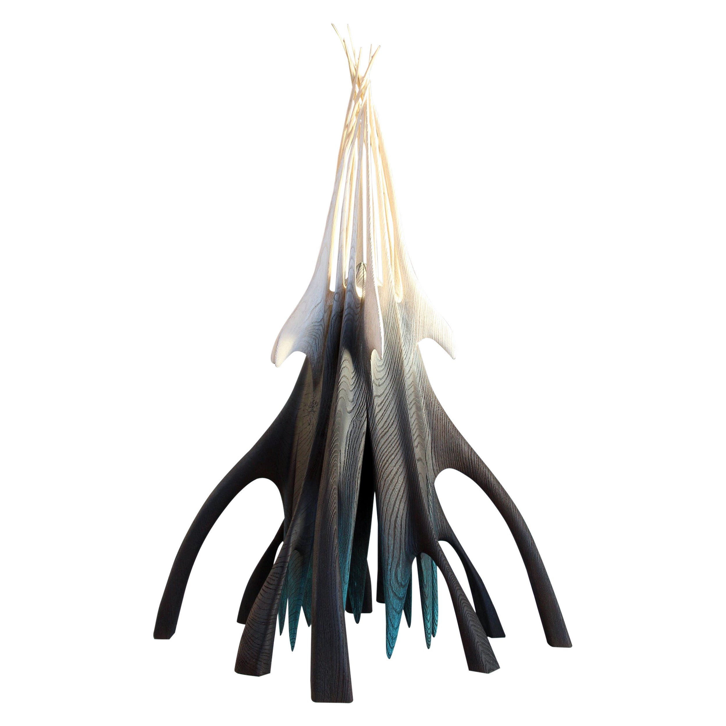 Dark Shell Tree by Alain Mailland wood sculpture For Sale at 1stDibs