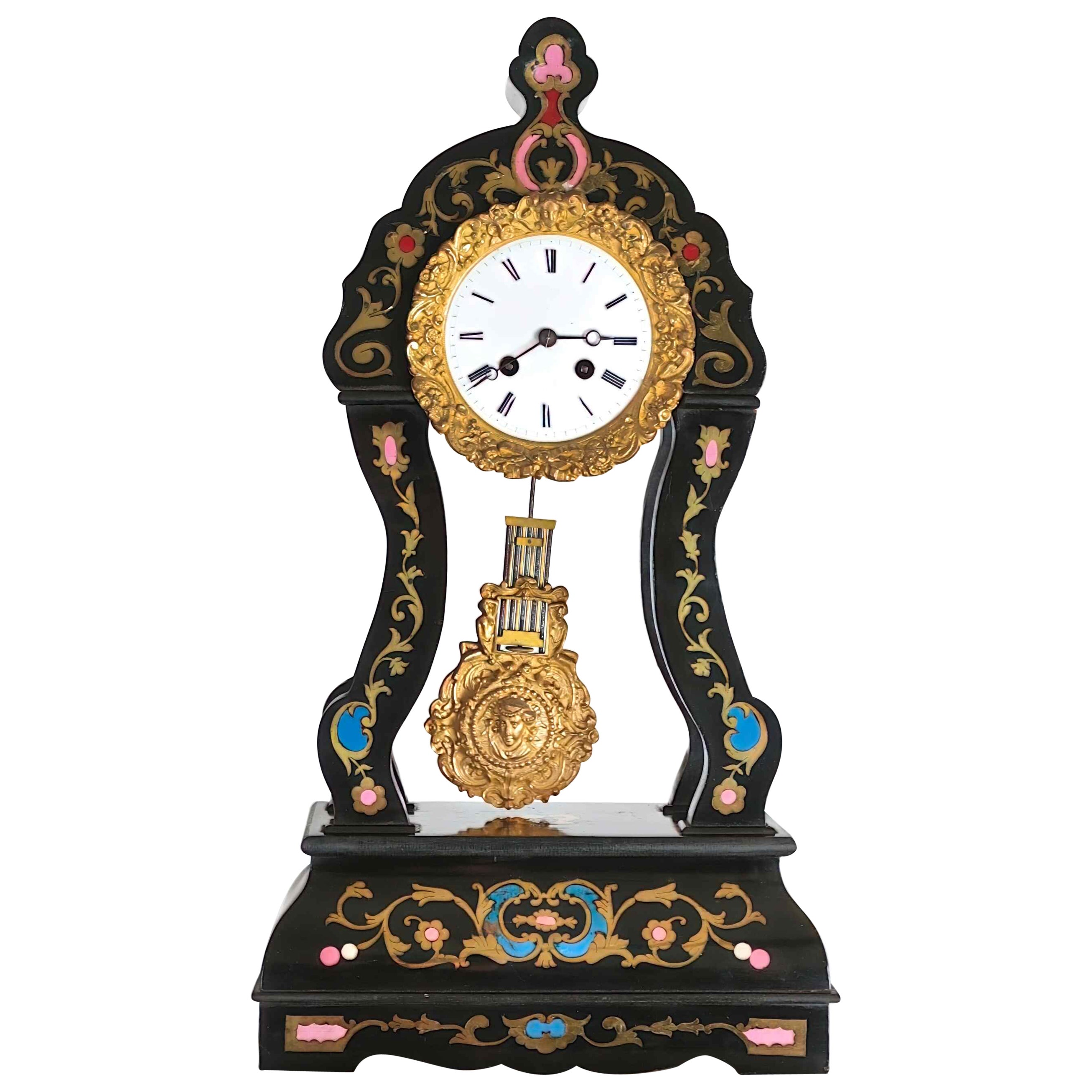 Column clock Charles X. Duplan and Salles, Paris For Sale at 1stDibs