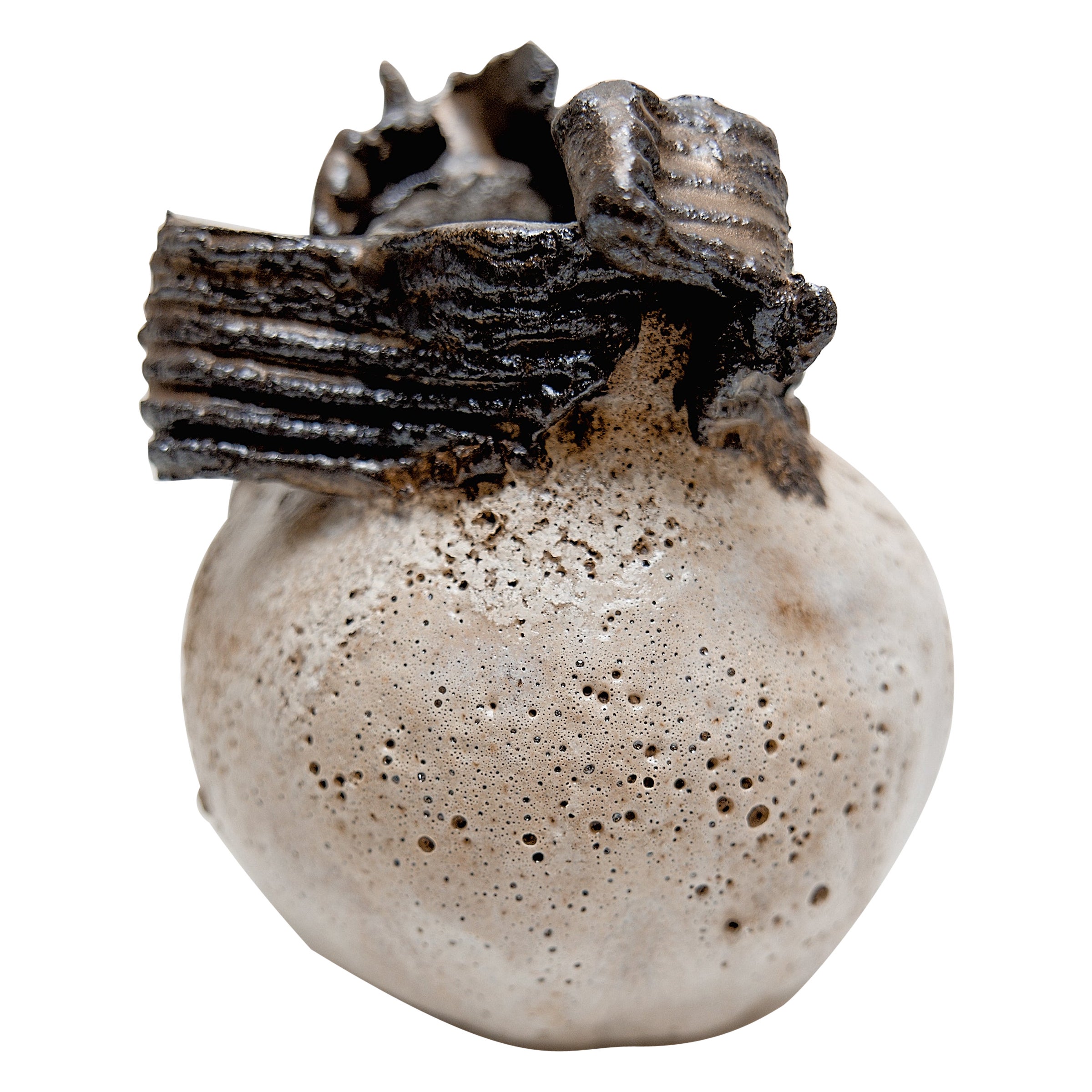 Organic Sculpture vase- Oval Moon For Sale at 1stDibs