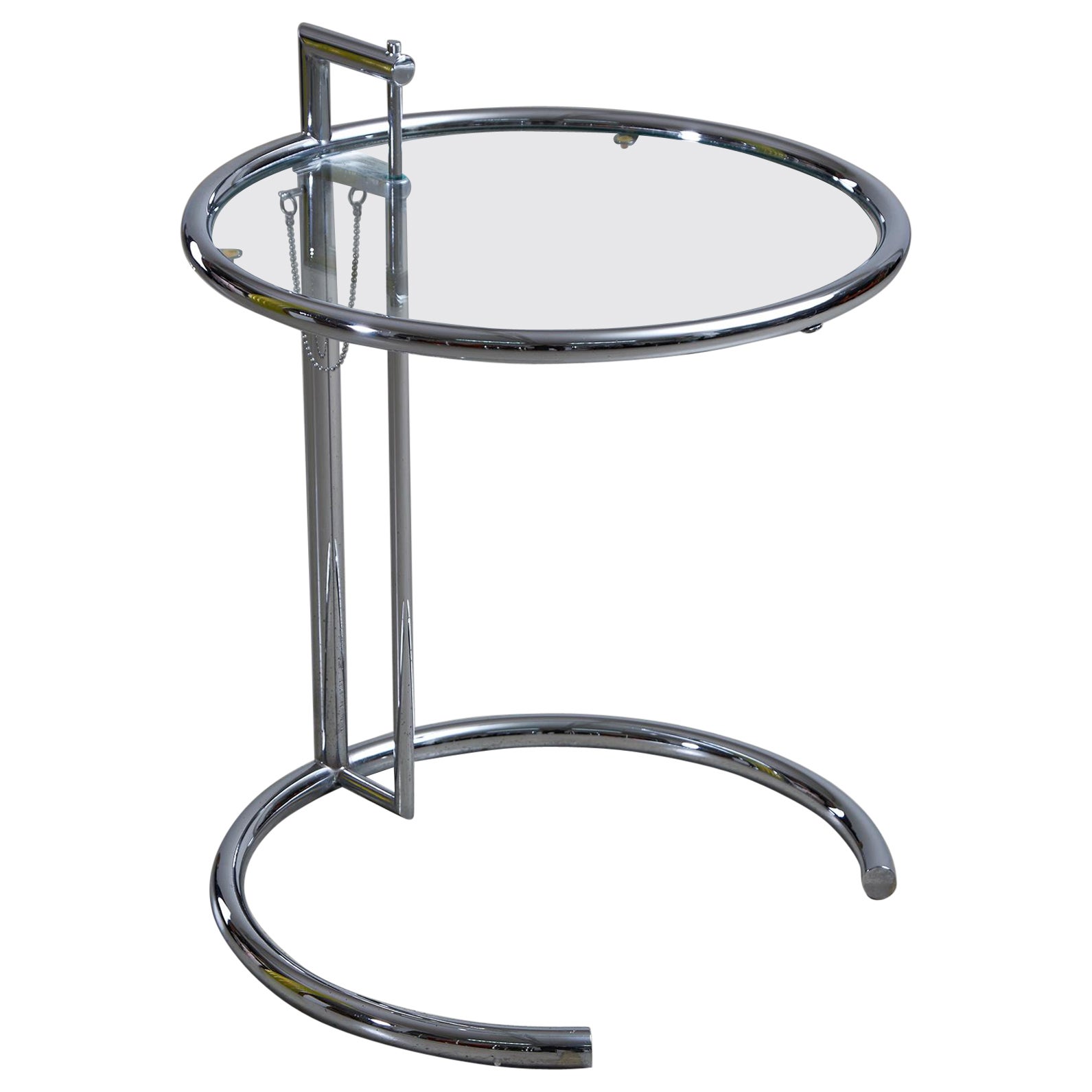 ClassiCon Adjustable Table E 1027 in Chrome and Crystal by Eileen Gray For Sale at 1stDibs ...