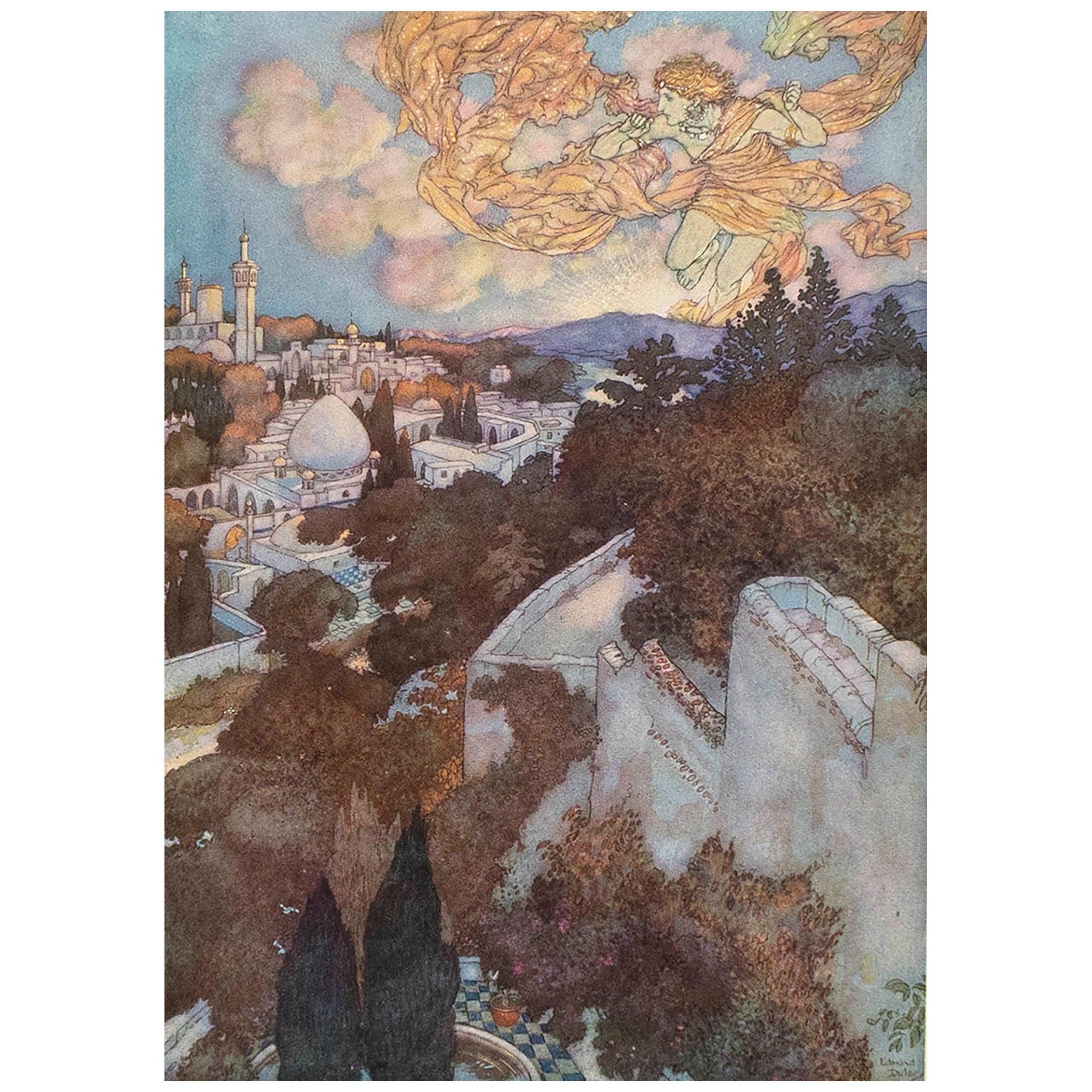 Original Vintage Print by Edmund Dulac, 1920. For Sale at 1stDibs