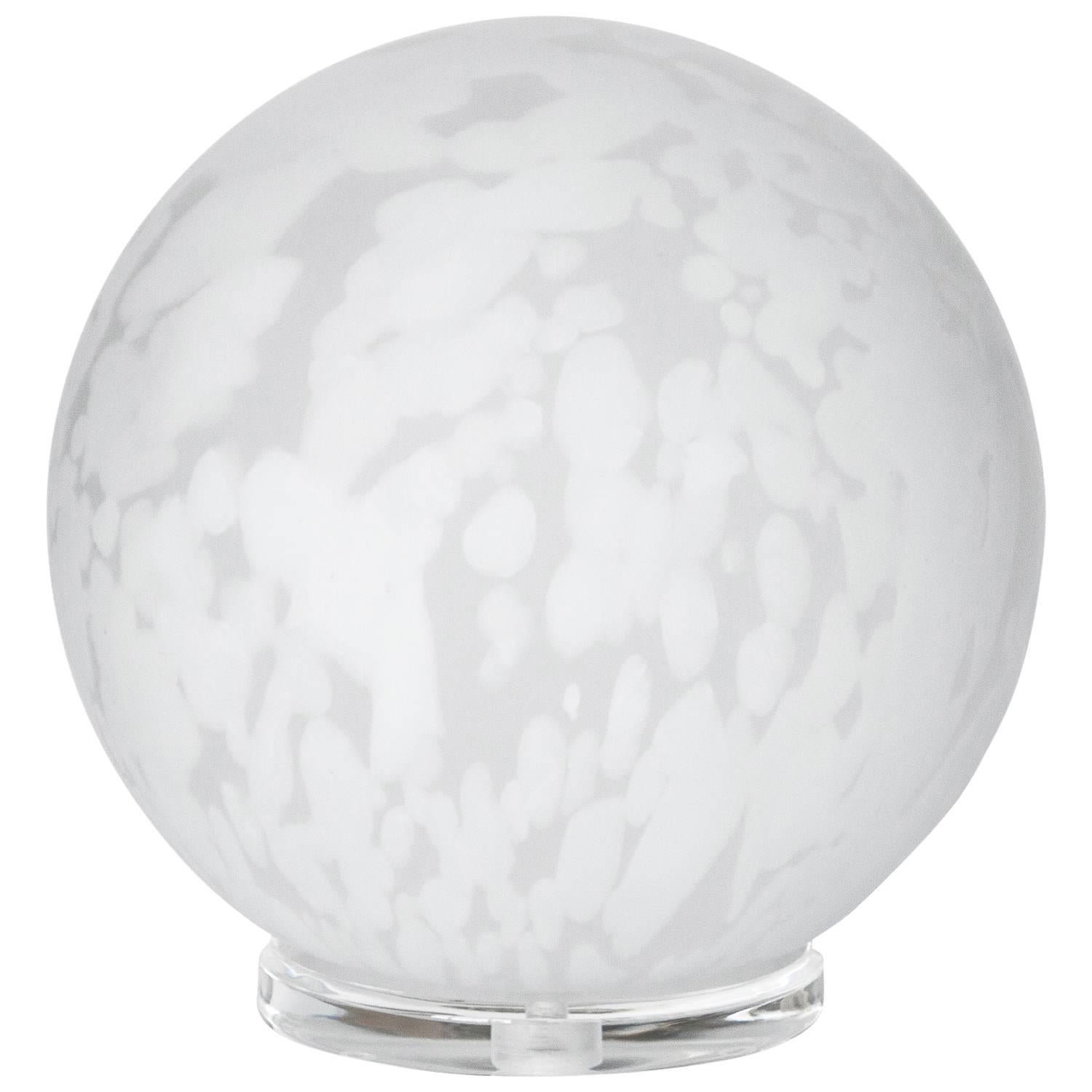 Mottled Murano Glass Sphere Lucite Table Lamp at 1stDibs | glass sphere ...