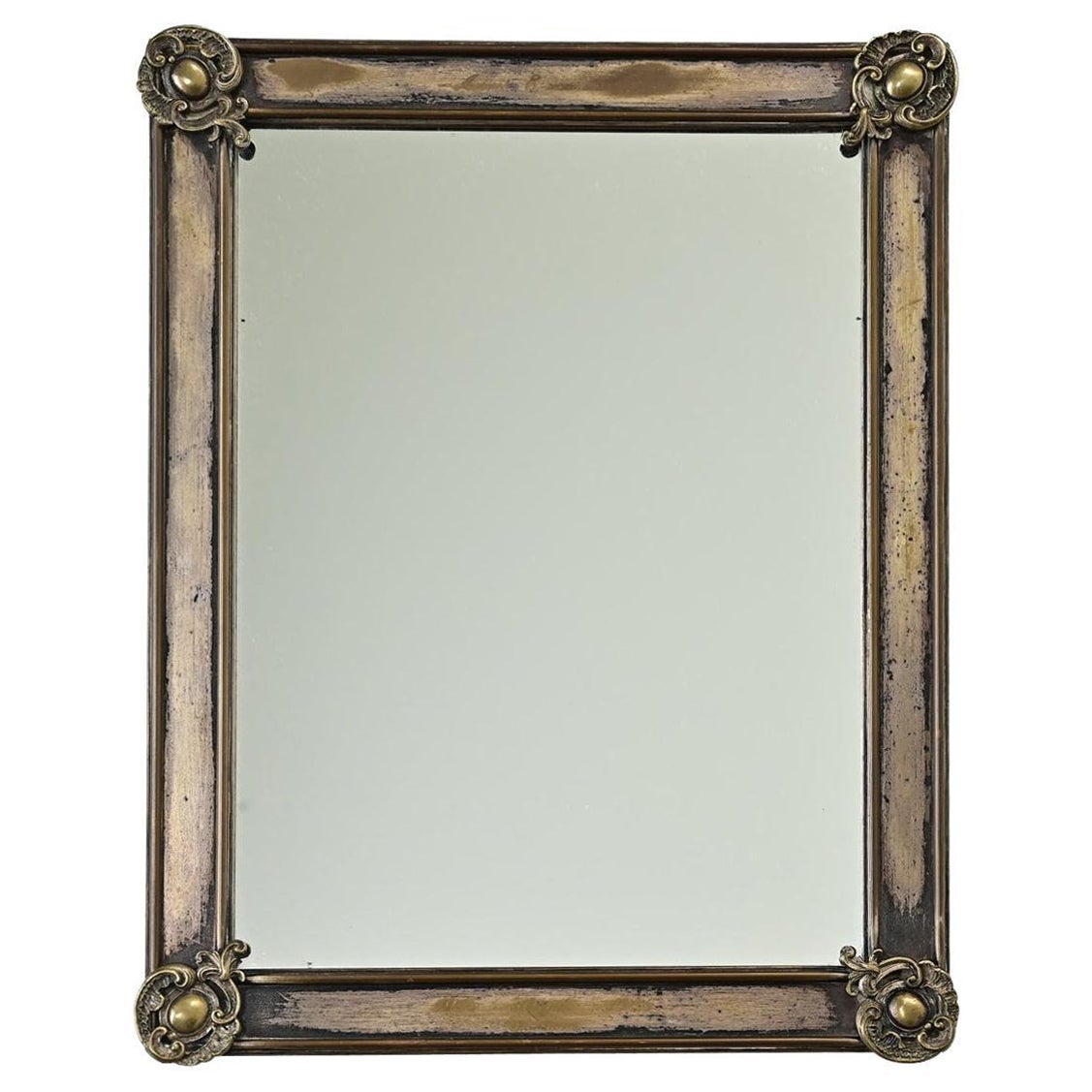 French Petite Silver Plate Mirror For Sale at 1stDibs