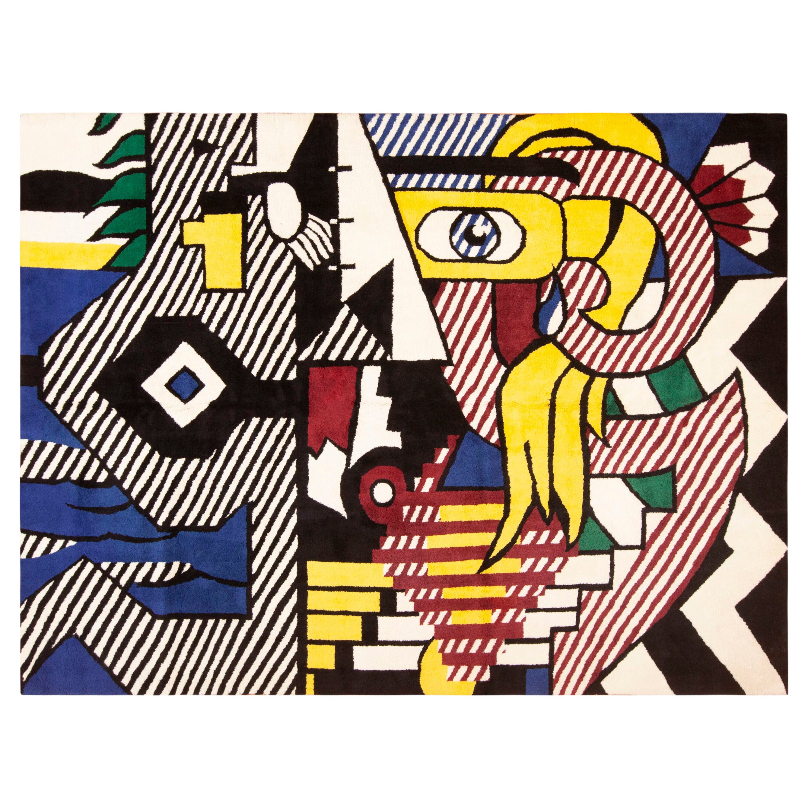 Artful Mid-Century Modern Pop Art Rug By Roy Lichtenstein 9' x 12' For ...